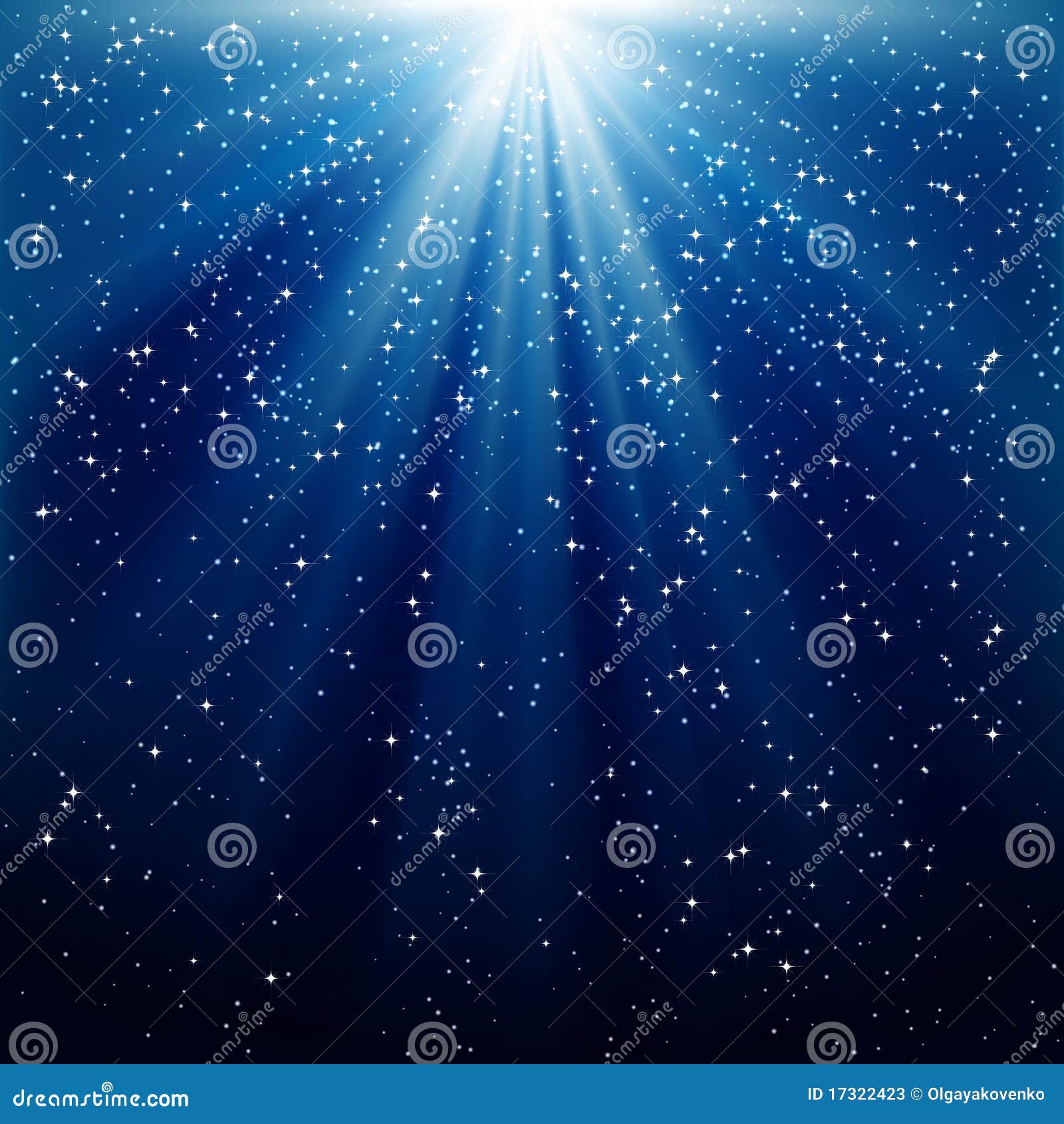 Background of Blue Luminous Rays. Stock Vector - Illustration of ...