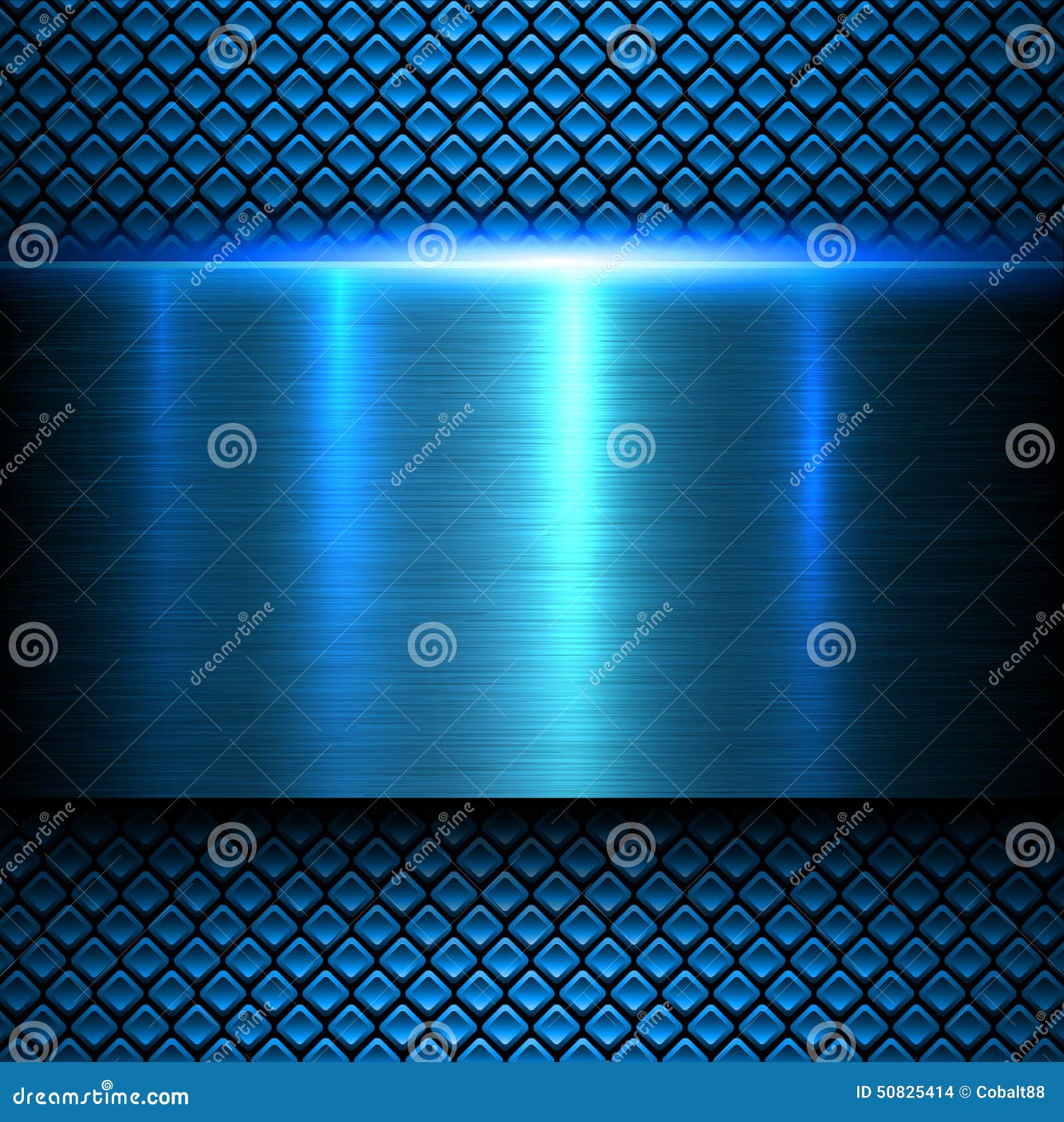 Background Blue Metal Texture Stock Vector - Illustration of polished ...