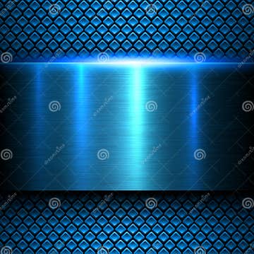 Background Blue Metal Texture Stock Vector - Illustration of polished ...
