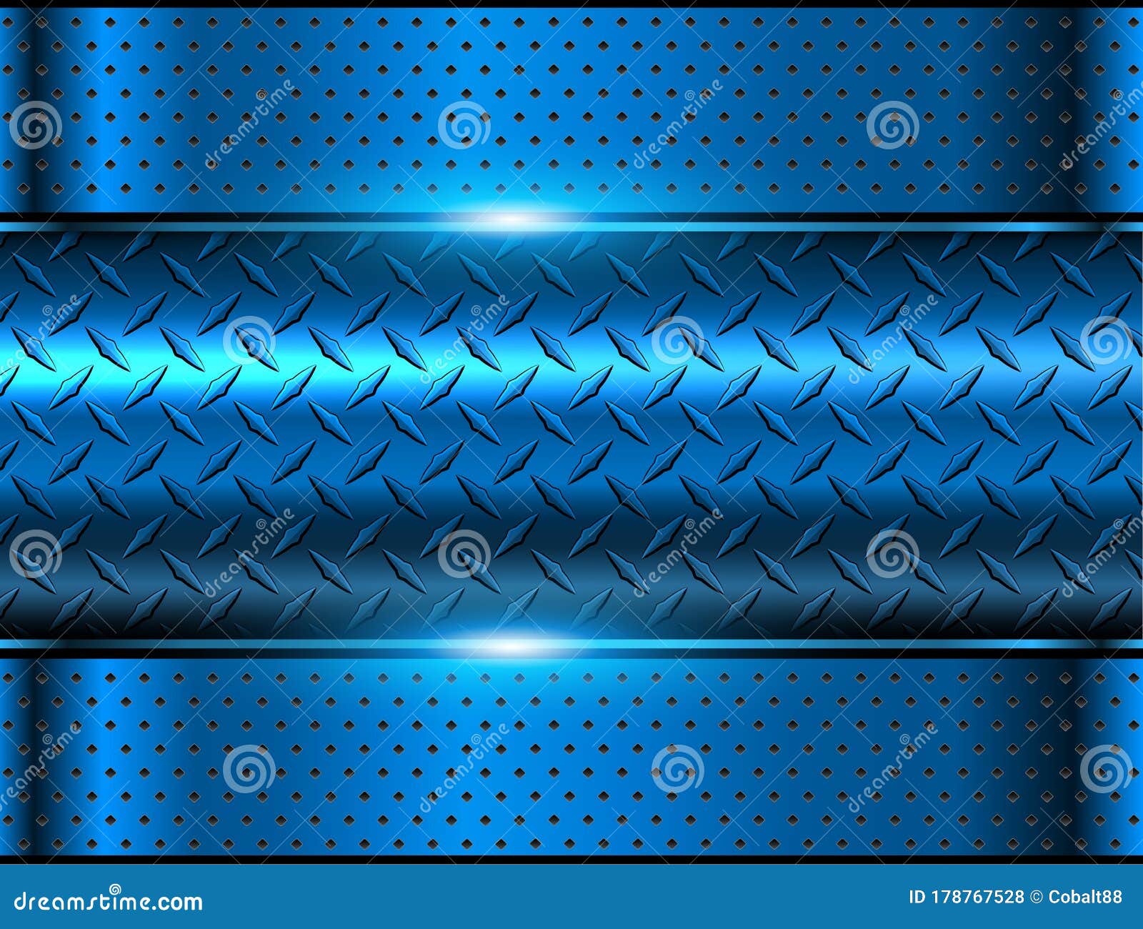 Background Blue Metallic 3d Chrome Stock Vector - Illustration of ...