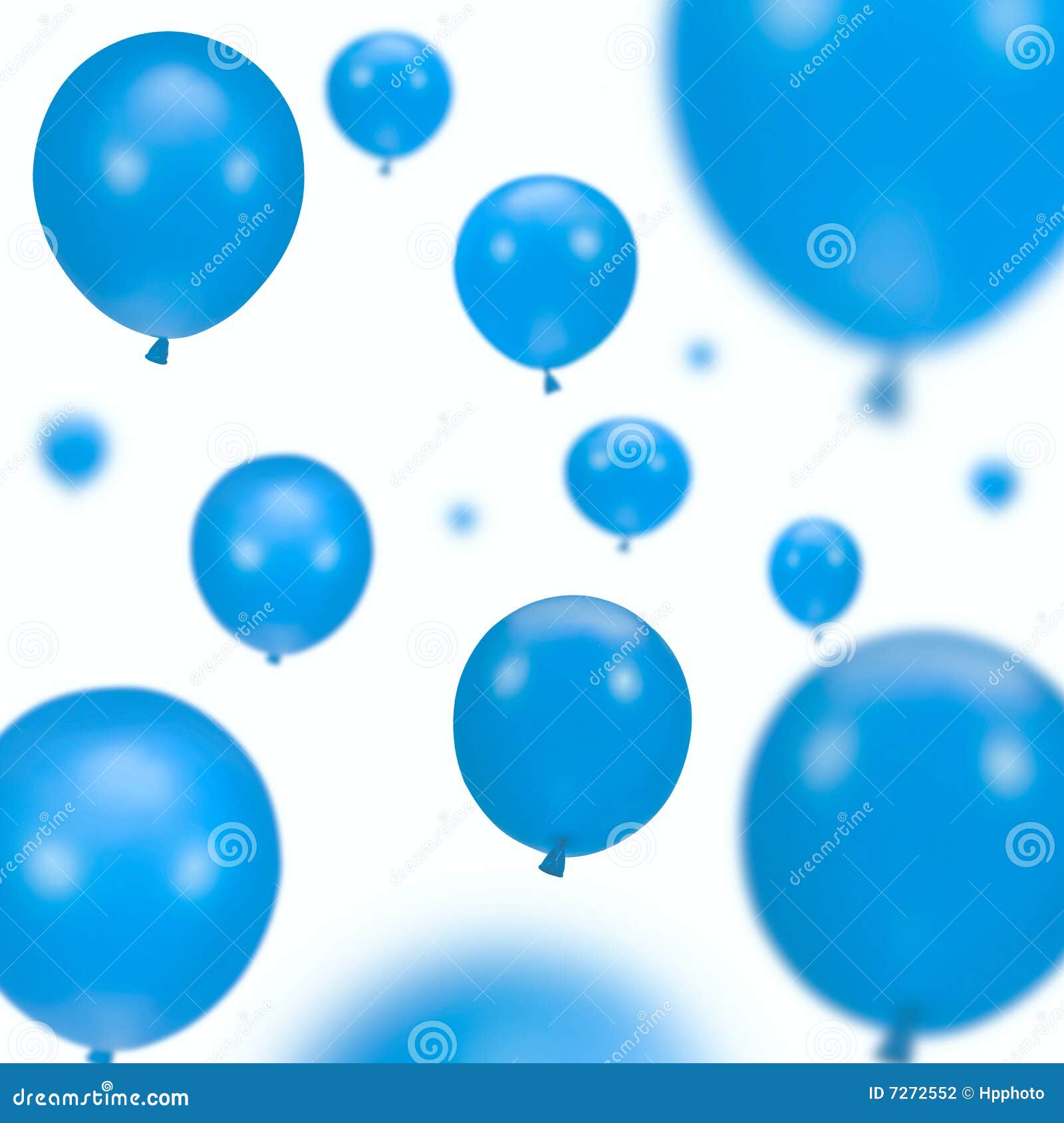 Background of Blue Party Balloons Stock Photo - Image of hanging, party ...
