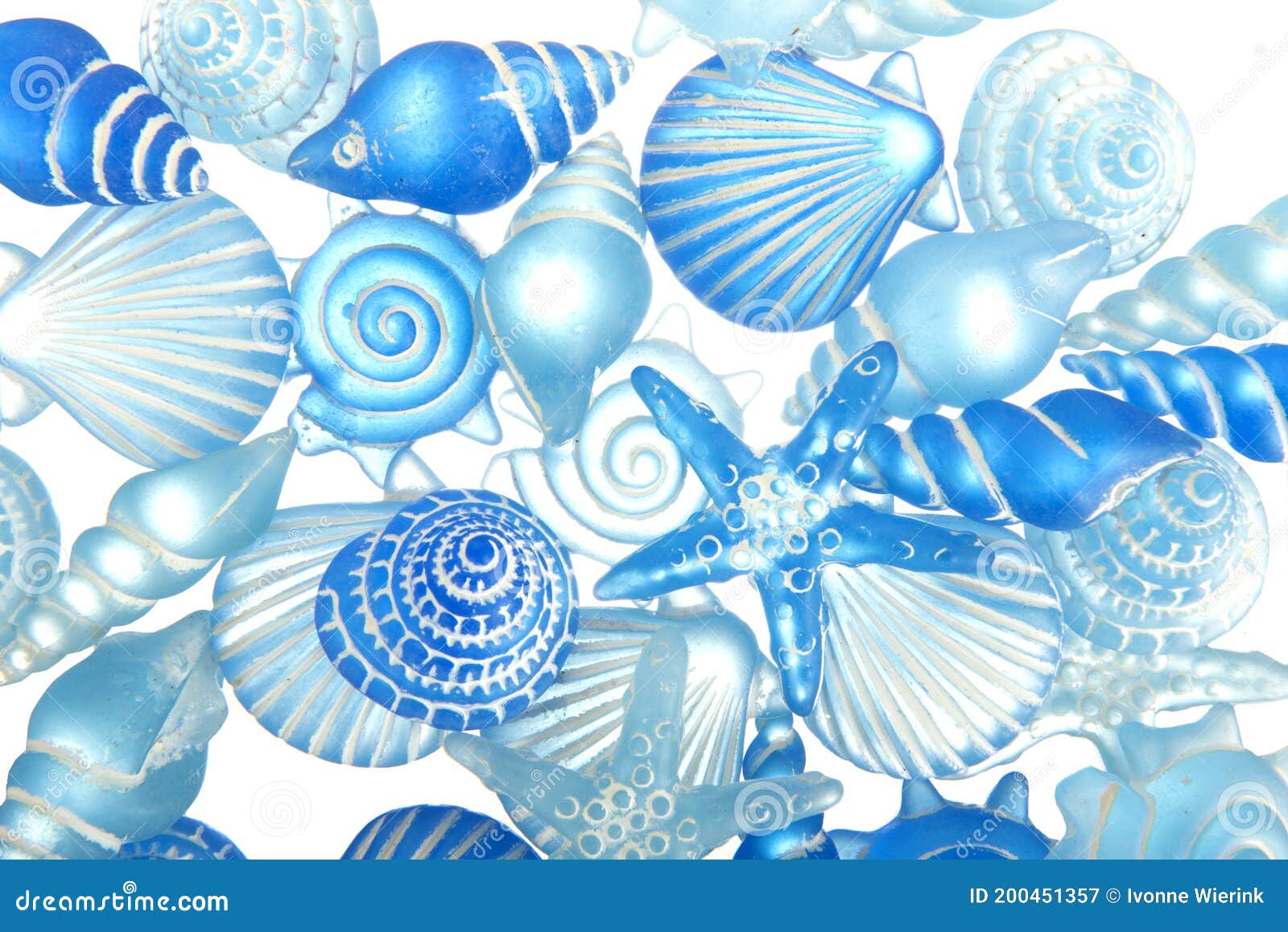 Background of blue shells stock image. Image of beach - 200451357