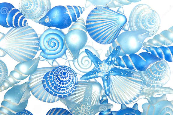Background of blue shells stock image. Image of beach - 200451357