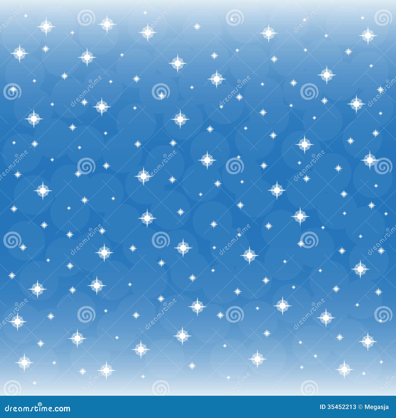 Background - Blue Sky with Snowflakes Stock Vector - Illustration of ...
