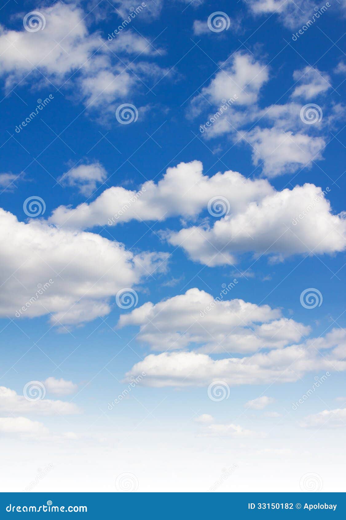 Background of Blue Sky with Space for Text Stock Photo - Image of airy ...