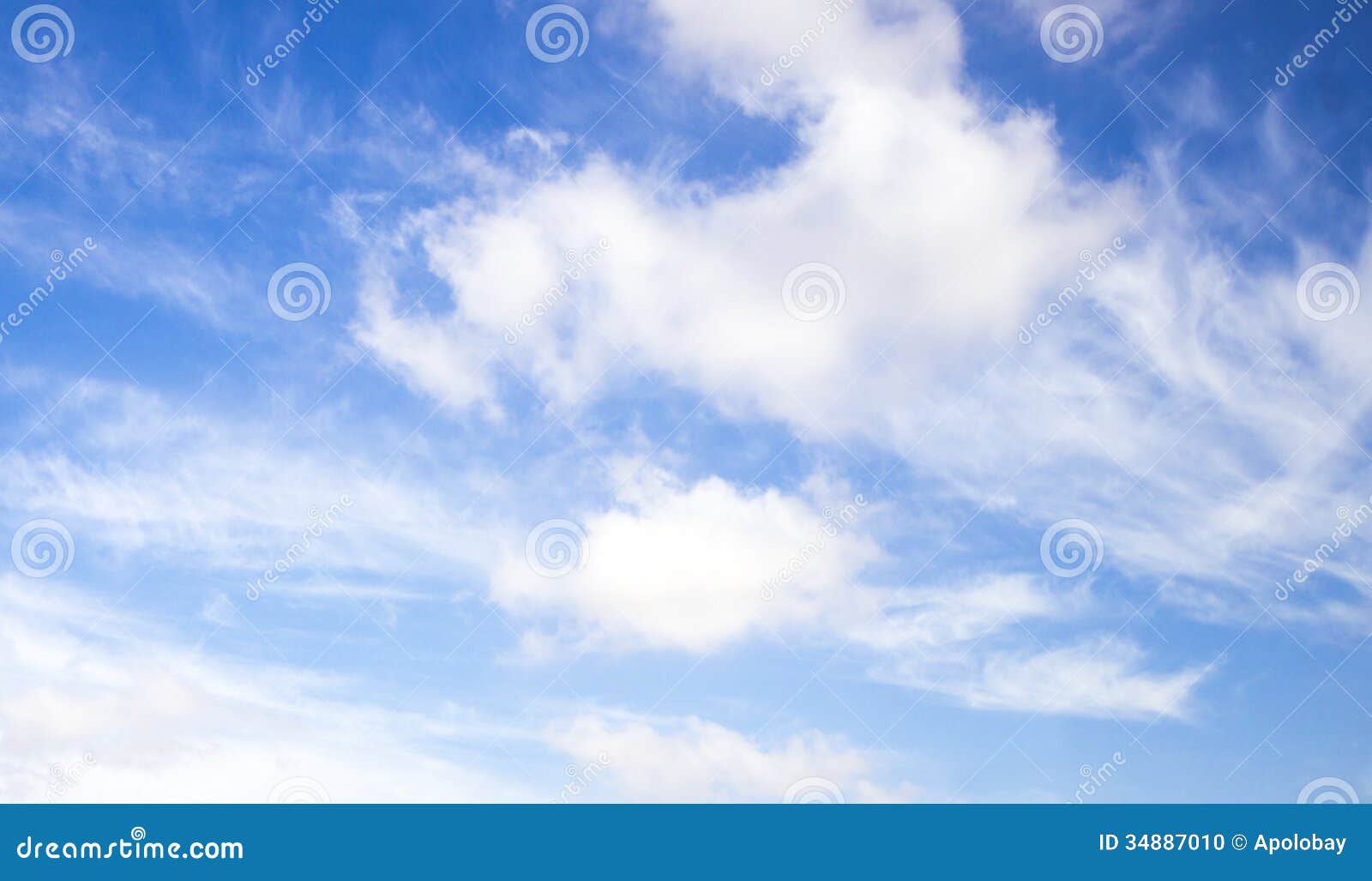 Background of Blue Sky with Space for Text Stock Photo - Image of dream ...