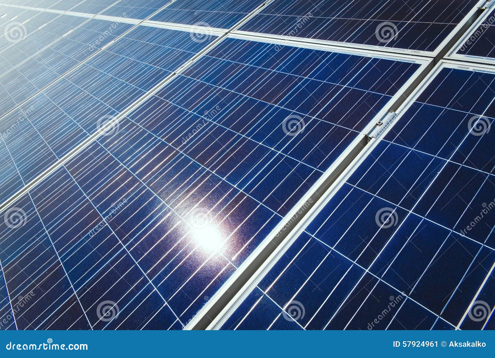 Background of Blue Solar Panels Stock Image - Image of grass, future ...