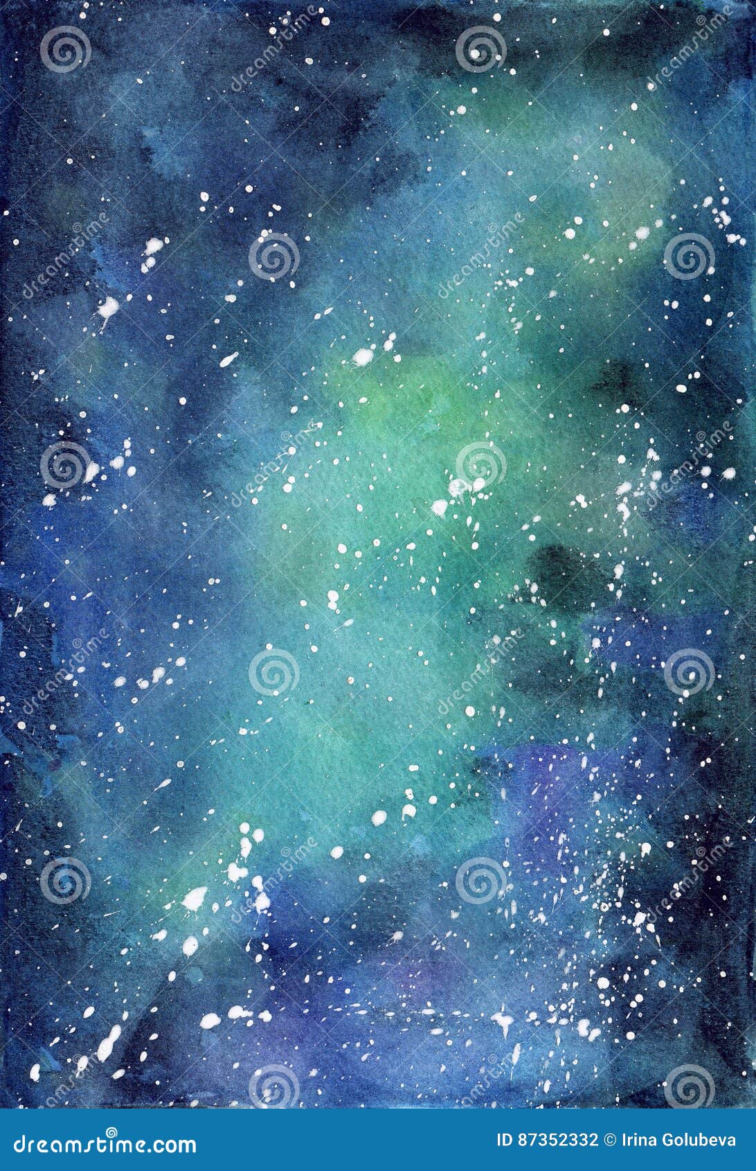 Background Blue Space with Milky Way Stock Photo - Image of graphic ...