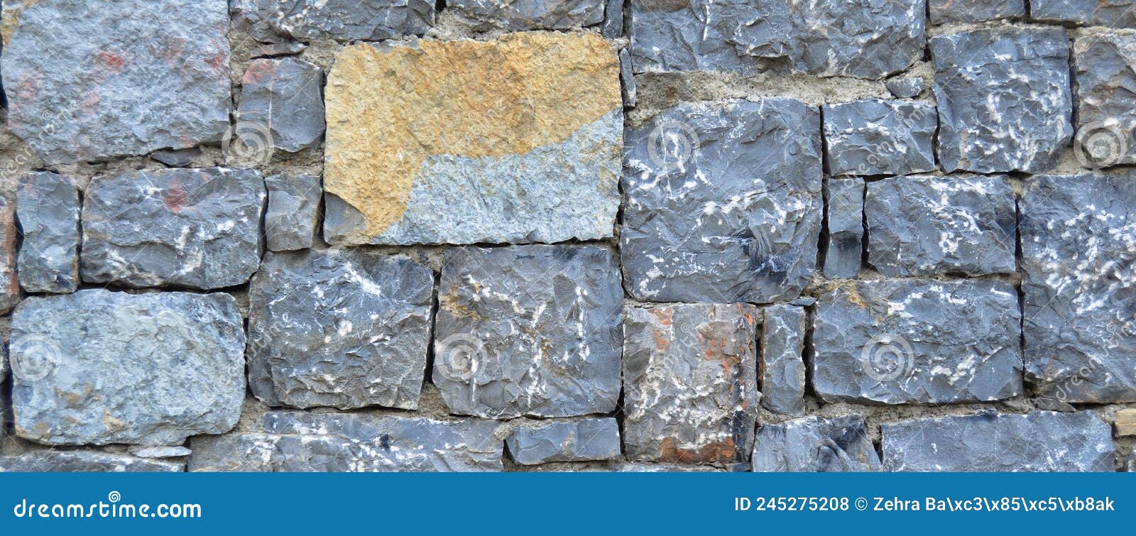 Fine cut blue stone wall stock photo. Image of construction - 245275208