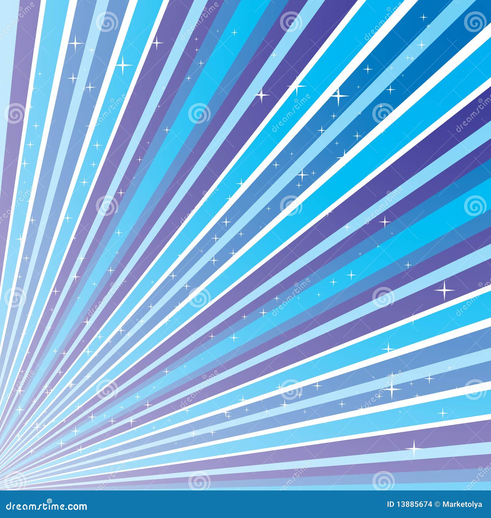 Background with Blue Strips and Stars Stock Vector - Illustration of ...