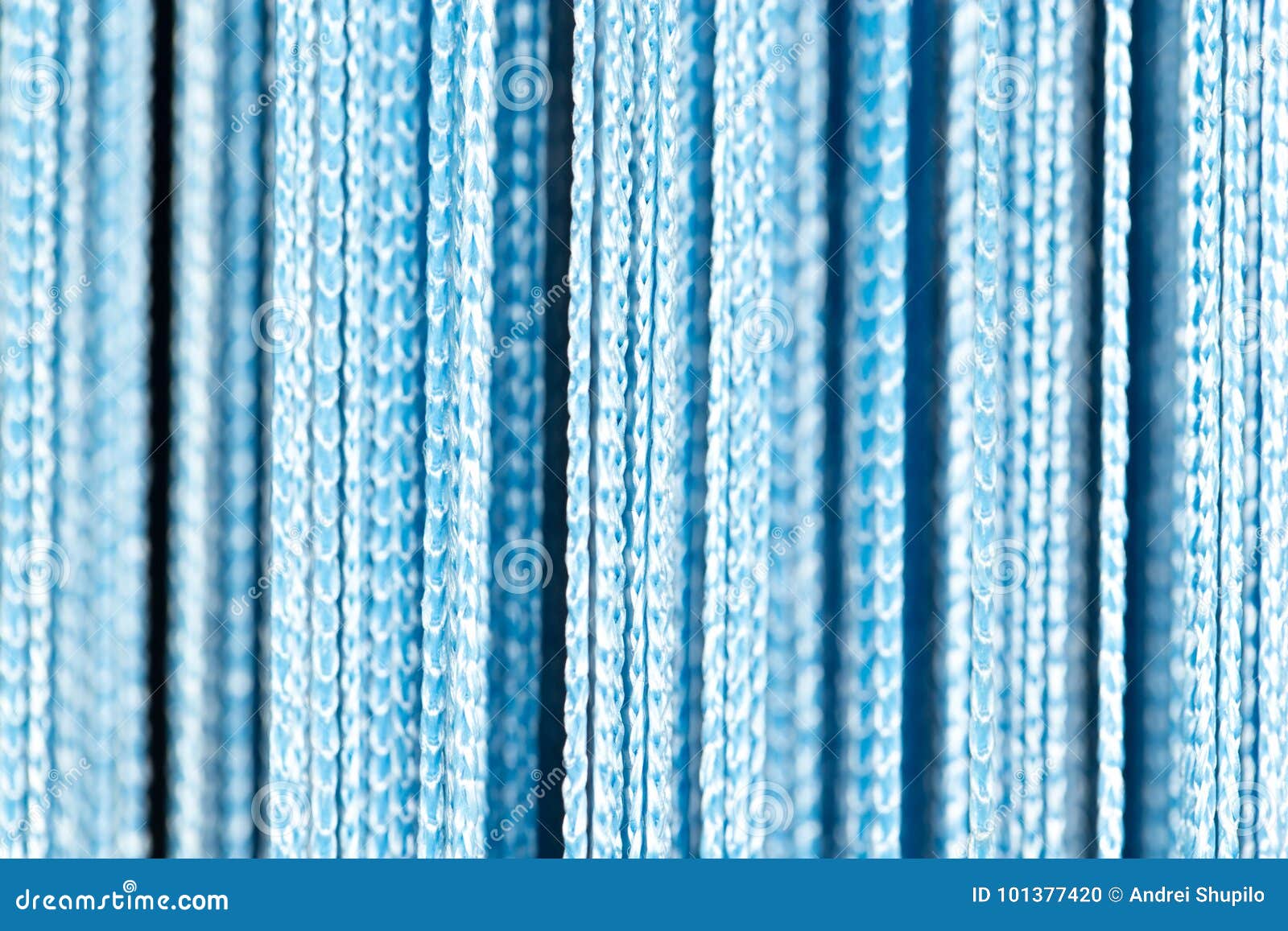 Background of Blue Thread Curtains Stock Photo - Image of design ...