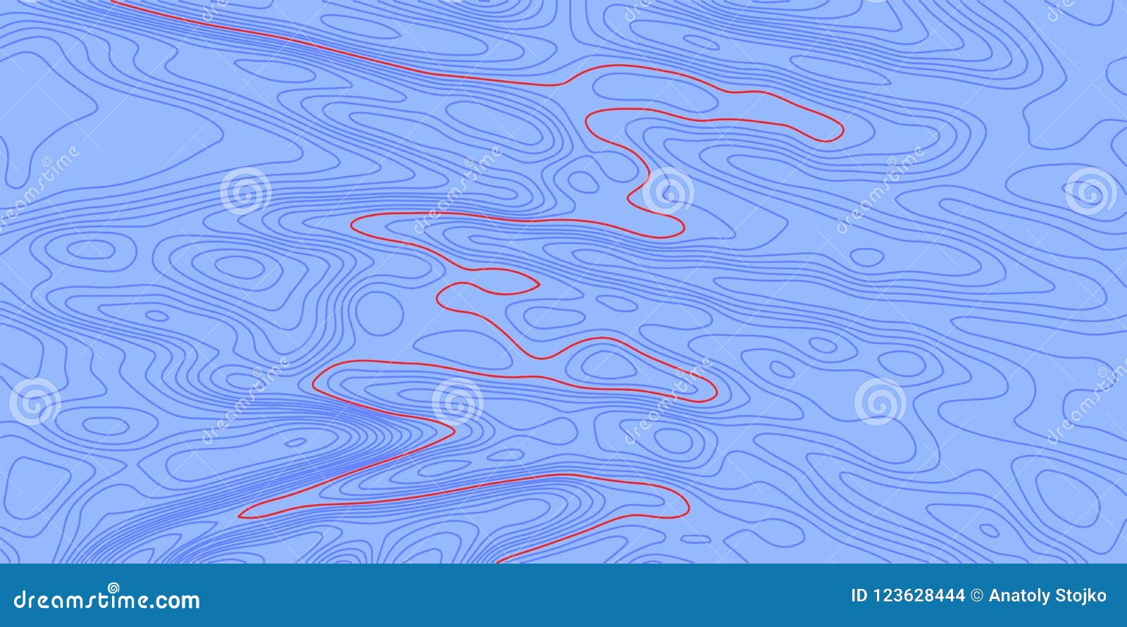 Background Blue Topographic Concept. Vector Illustration. Stock Vector ...