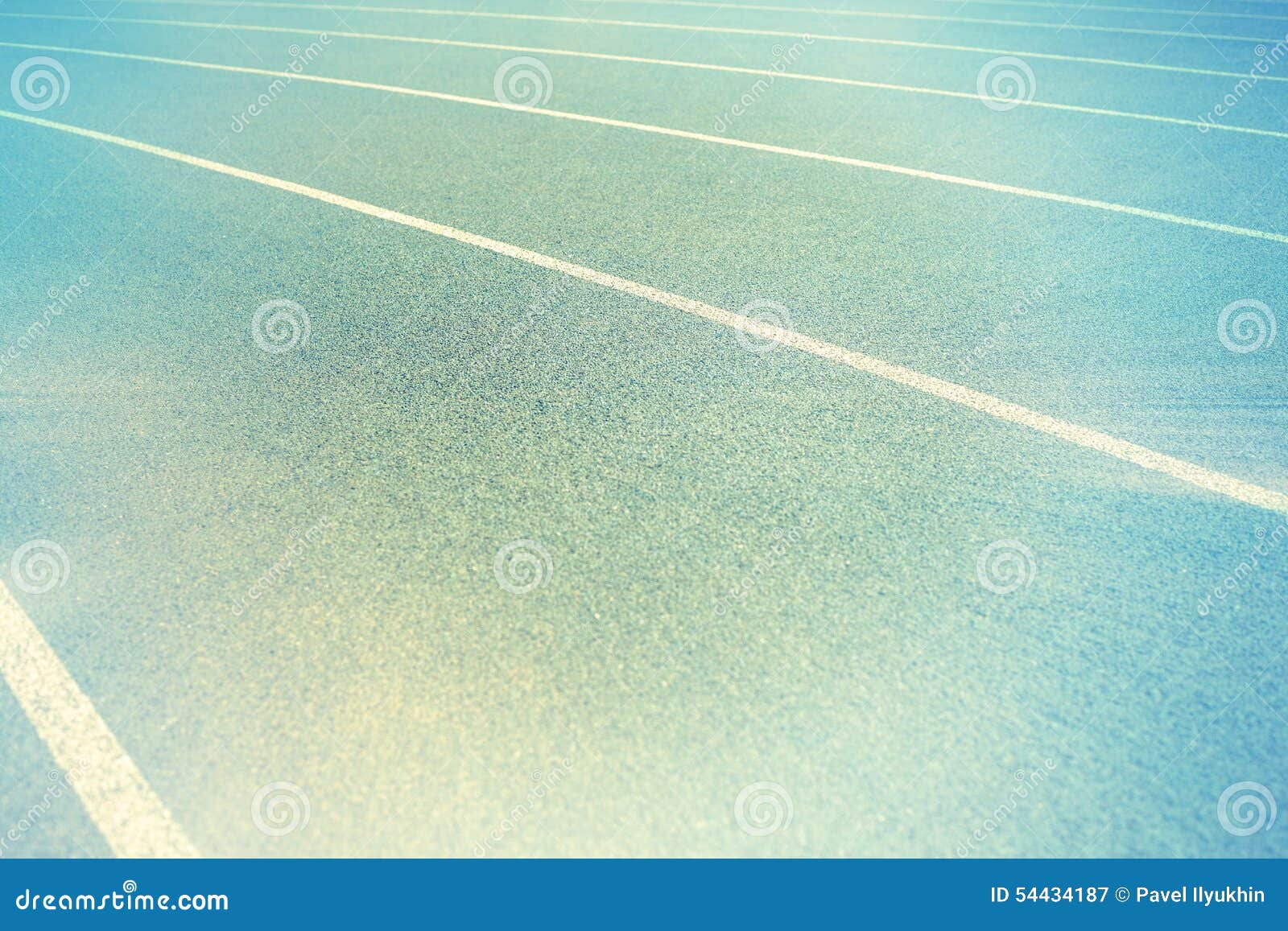 Background of Blue Track for Running at Stadium Stock Image - Image of ...