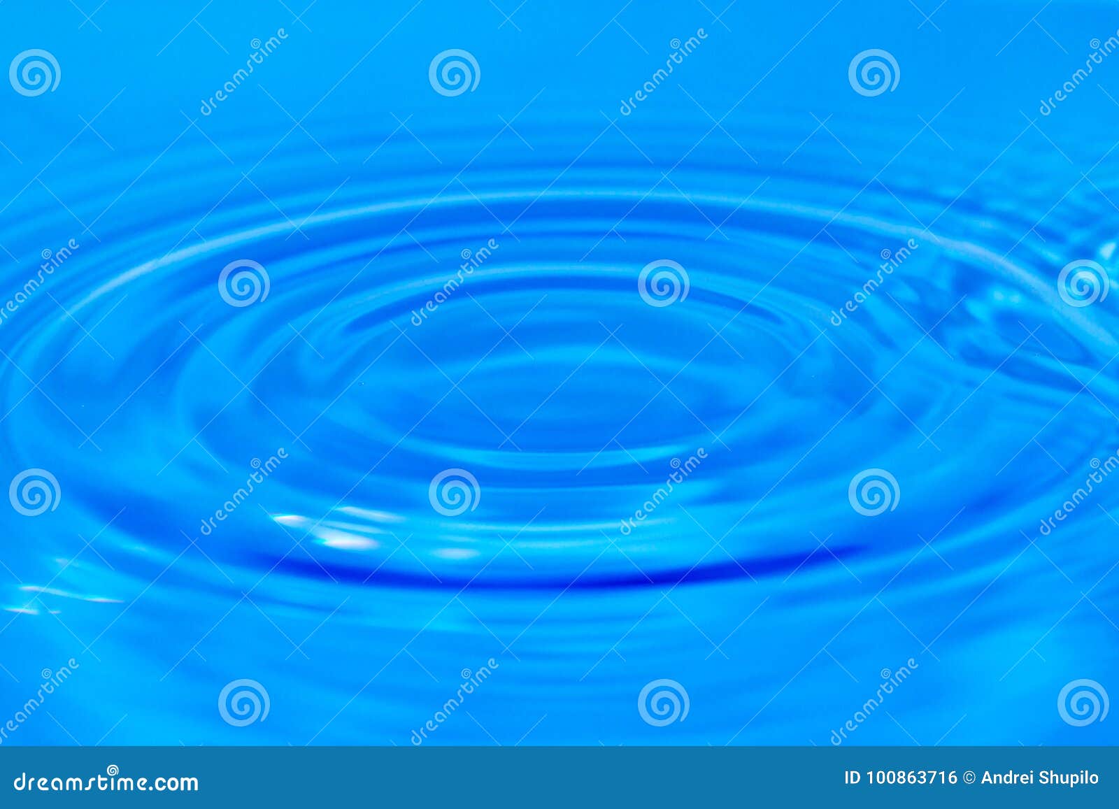 Background of Blue Water with Circles Stock Photo - Image of pure ...