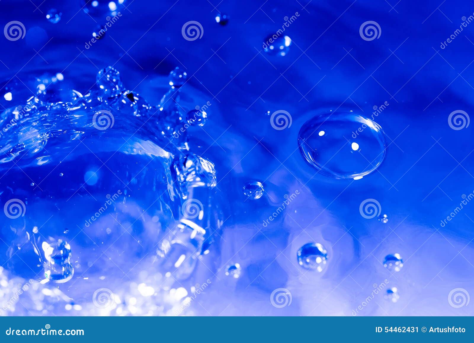 Background of Blue Water Drops Splash Stock Image - Image of aqua ...