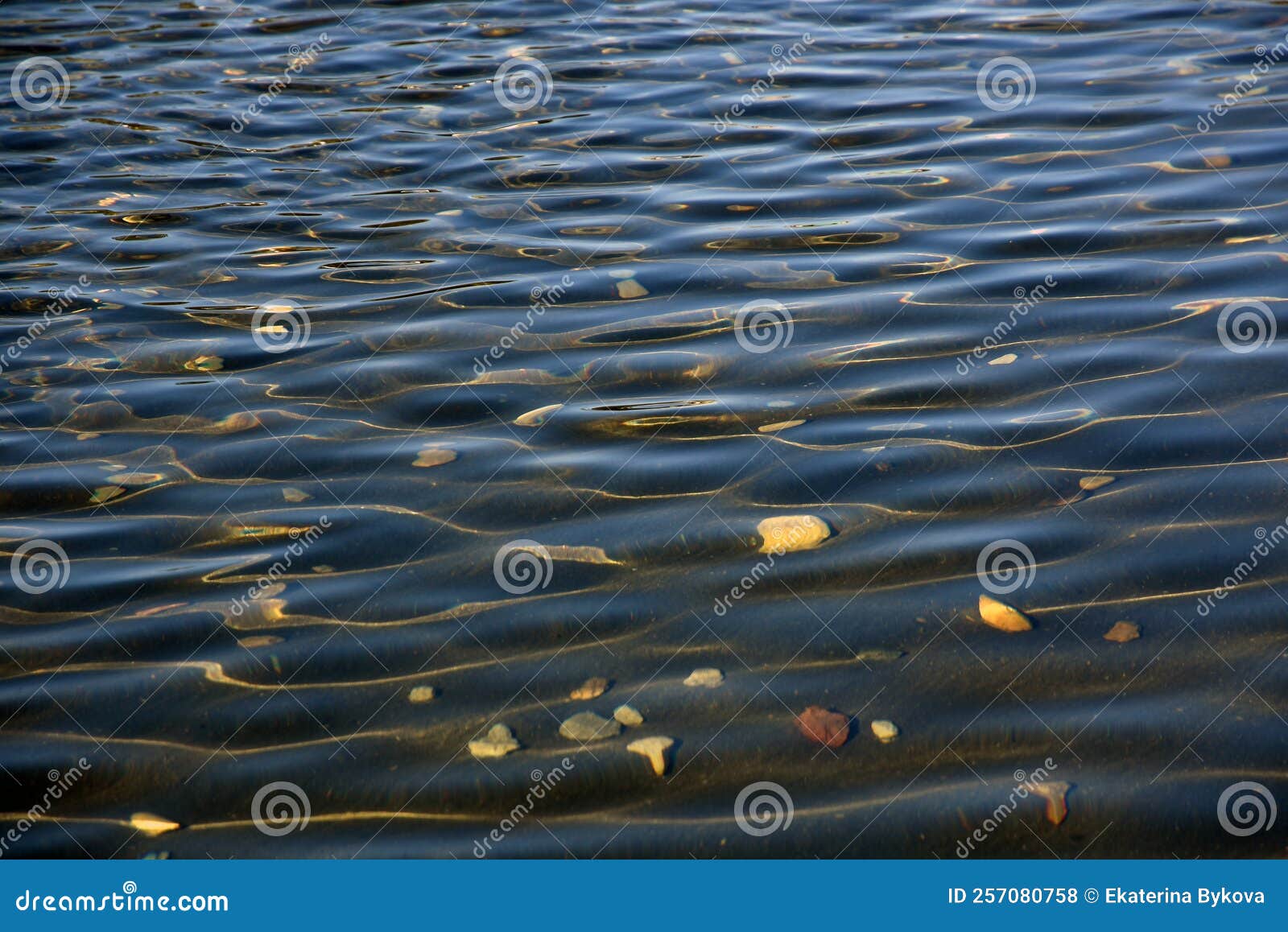 Background of Blue Water with Sun Reflection, Ripple Water Wave. Stock ...