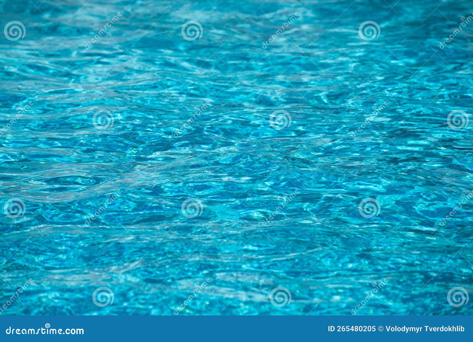 Background of Blue Water in Swimming Pool with Sun Reflection, Ripple ...