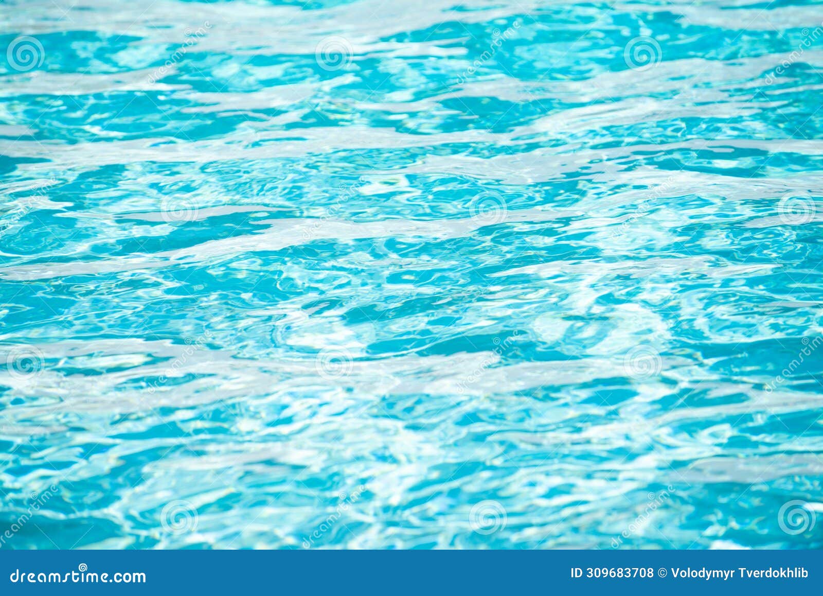 Background of Blue Water in Swimming Pool with Sun Reflection, Ripple ...