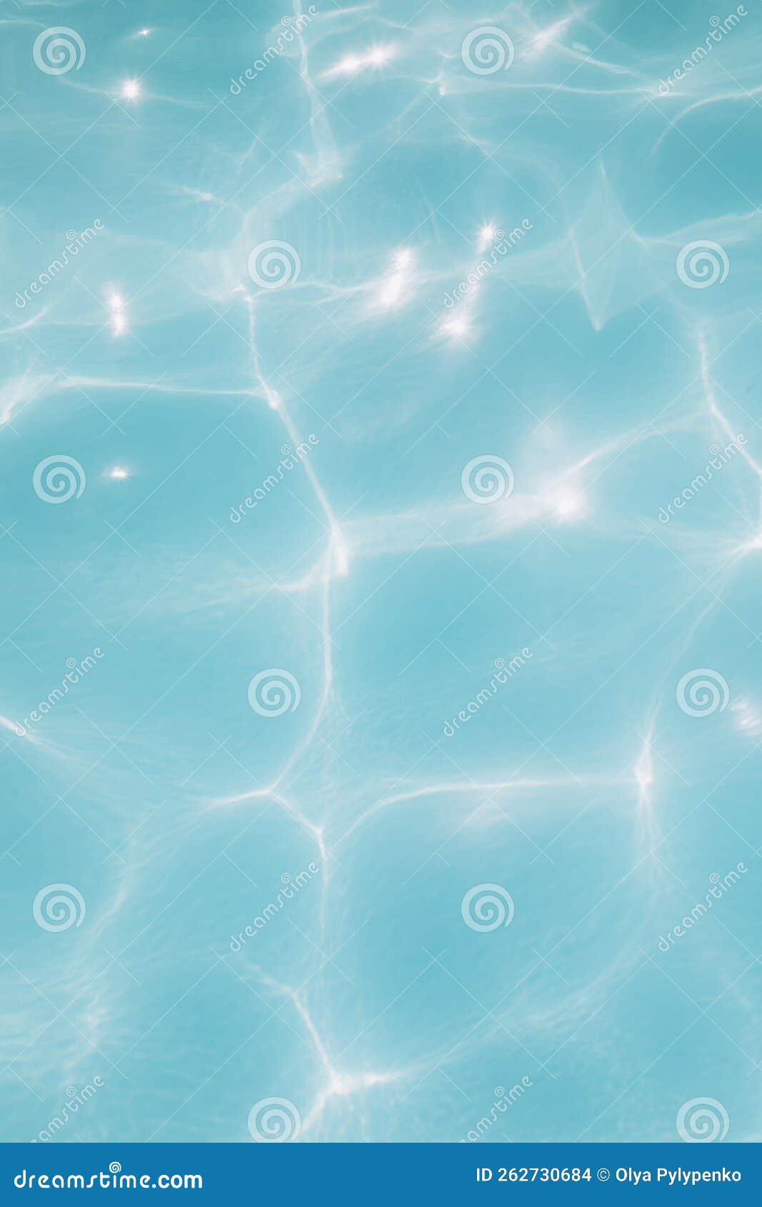 Background, Blue Water Waves in the Pool with Sun Reflection. Selective ...