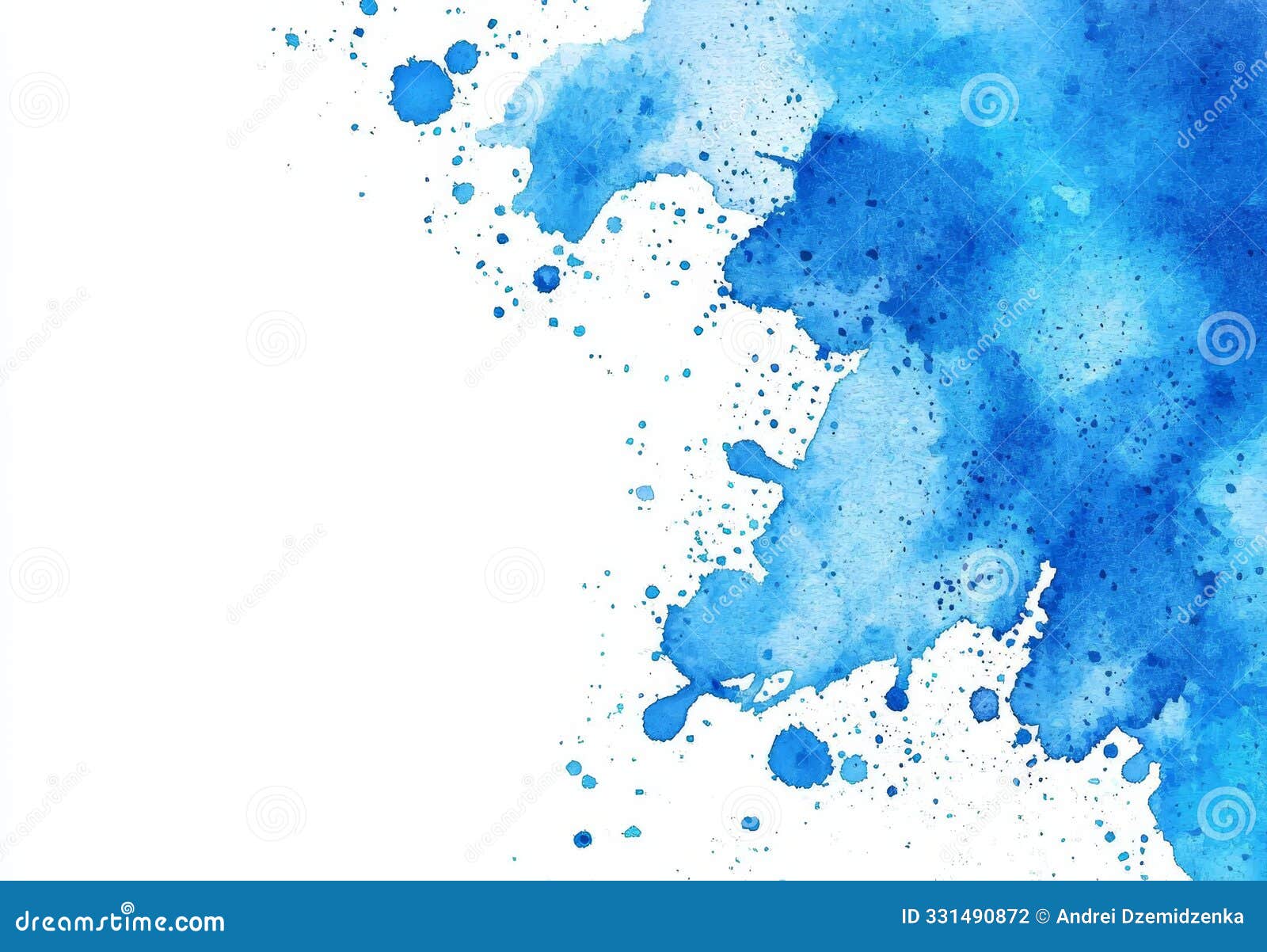 Background of Blue Watercolor Splashes on an Abstract Background Stock ...