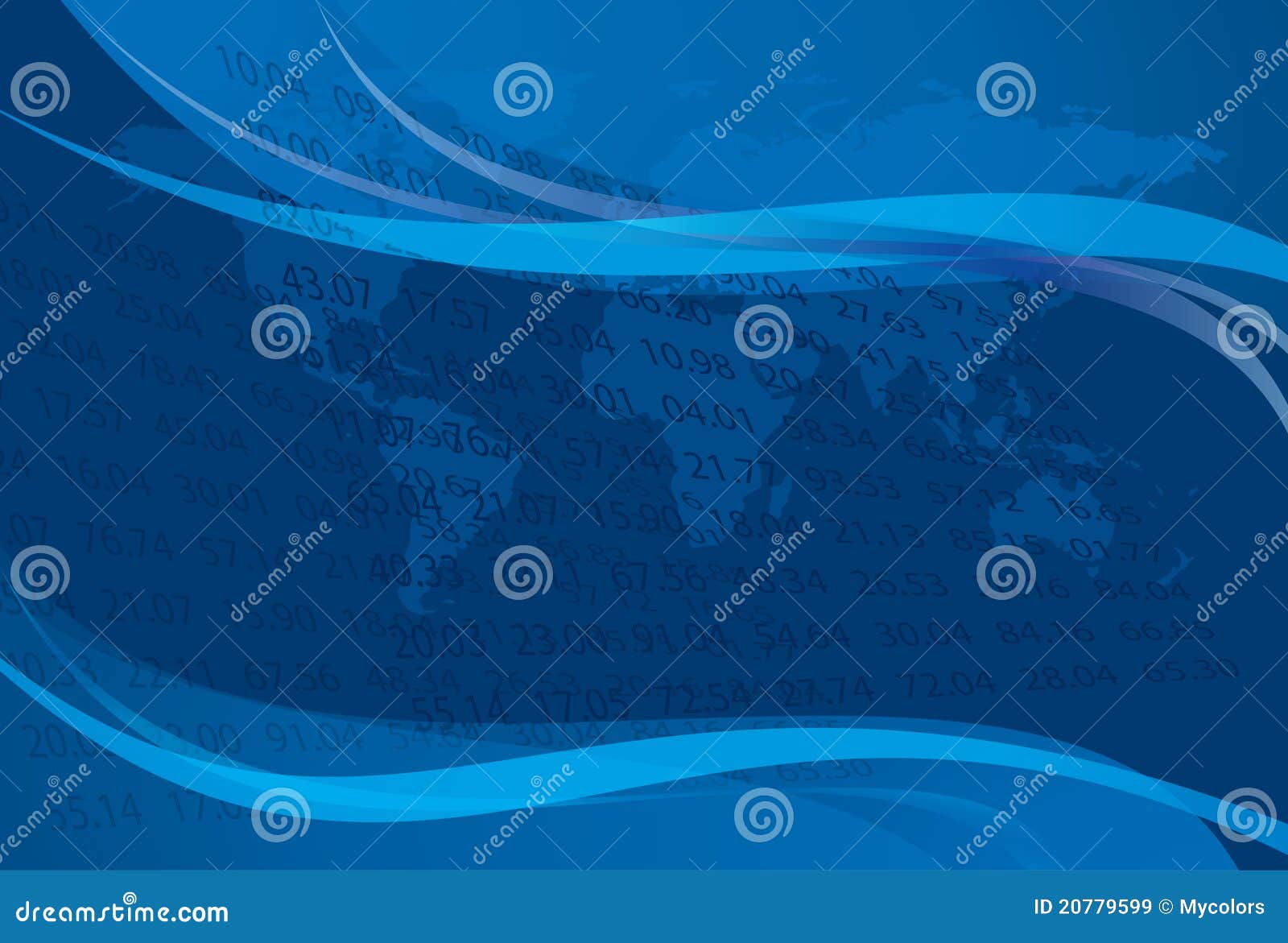 Background with Blue Wavy Elements - Vector Stock Vector - Illustration ...