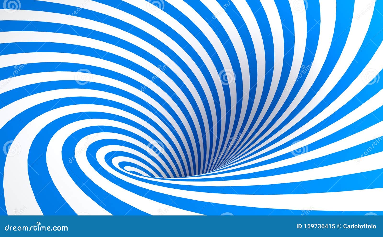 Blue and White Spiral Background - 3D Rendering Illustration Stock ...