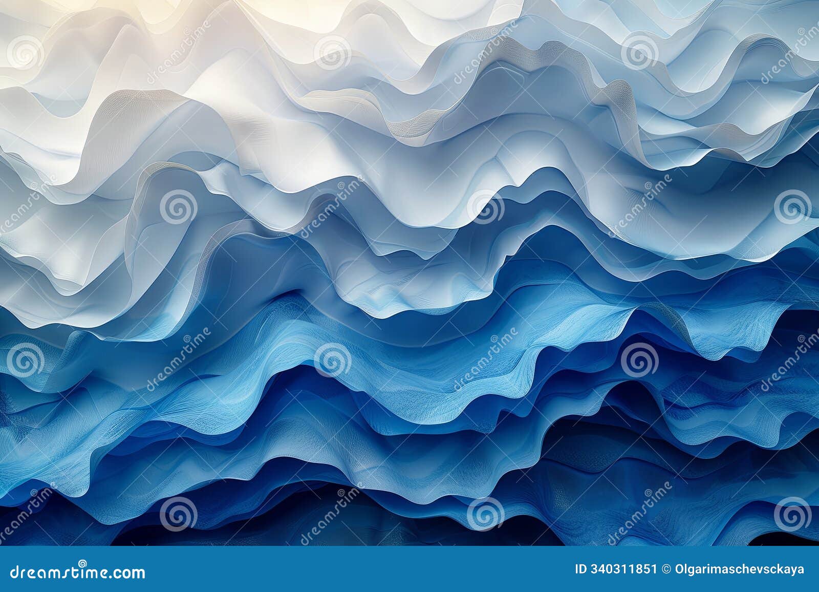 Background of Blue and White Wave Pattern Stock Illustration ...