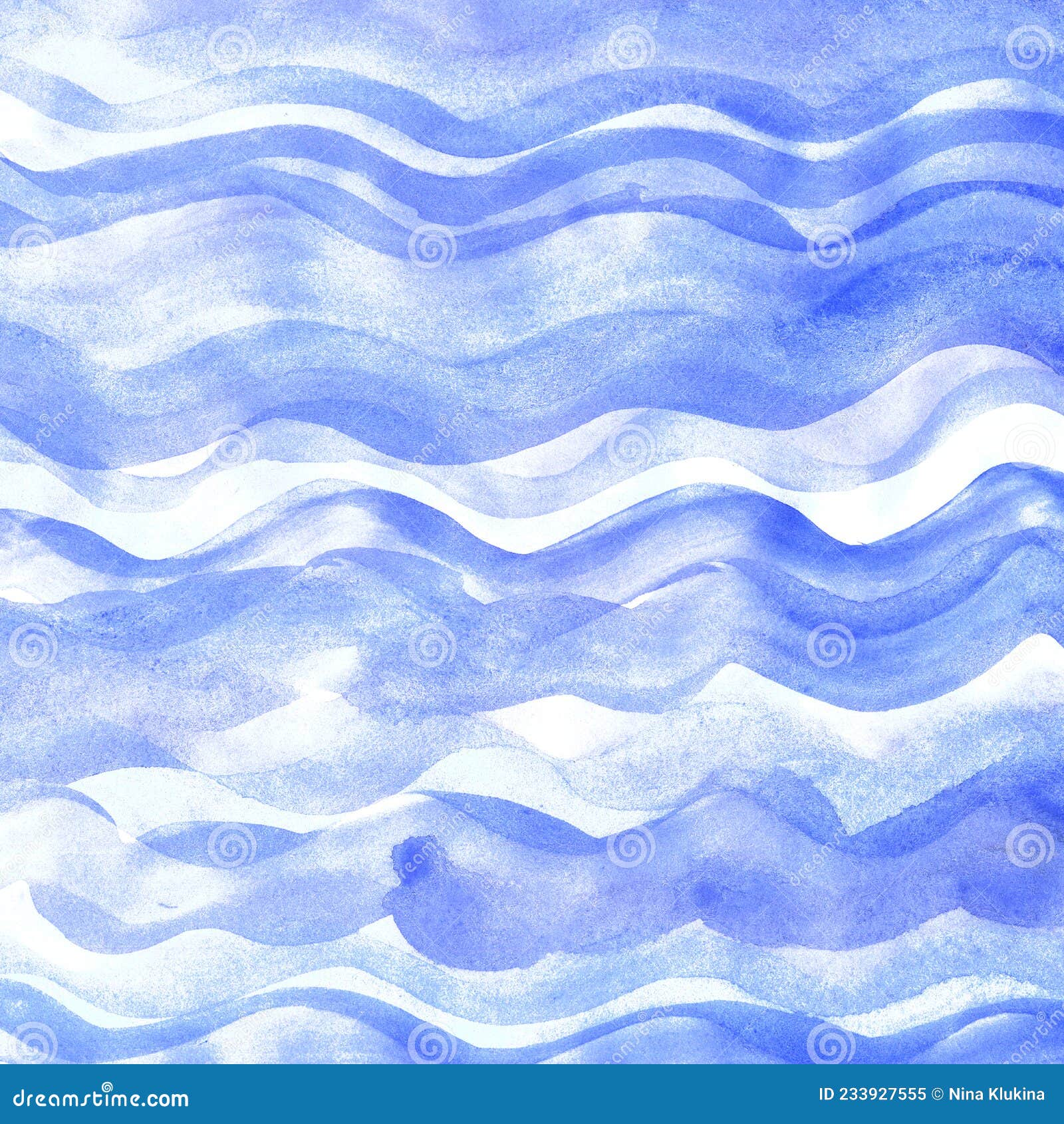 Background with Blue and White Waves Stock Illustration - Illustration ...