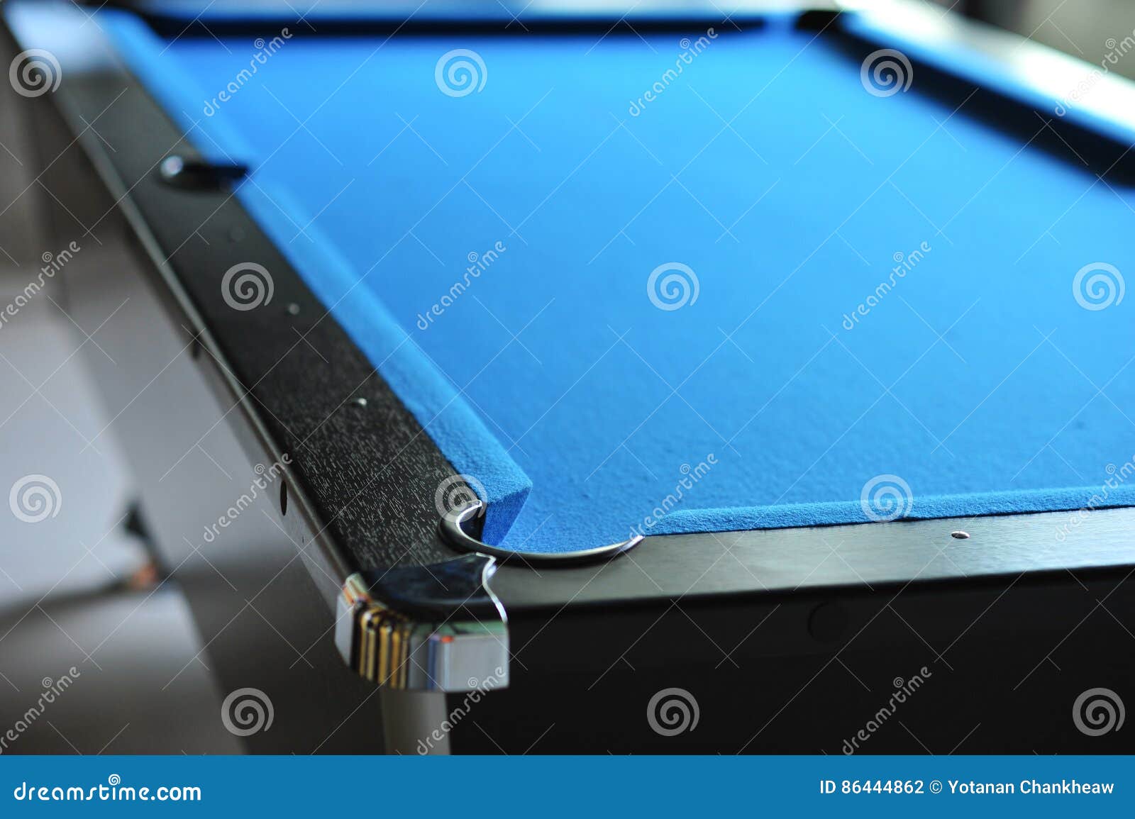 Background of Blue Woolen Fabric Flannel Felt Snooker Table and Stock ...