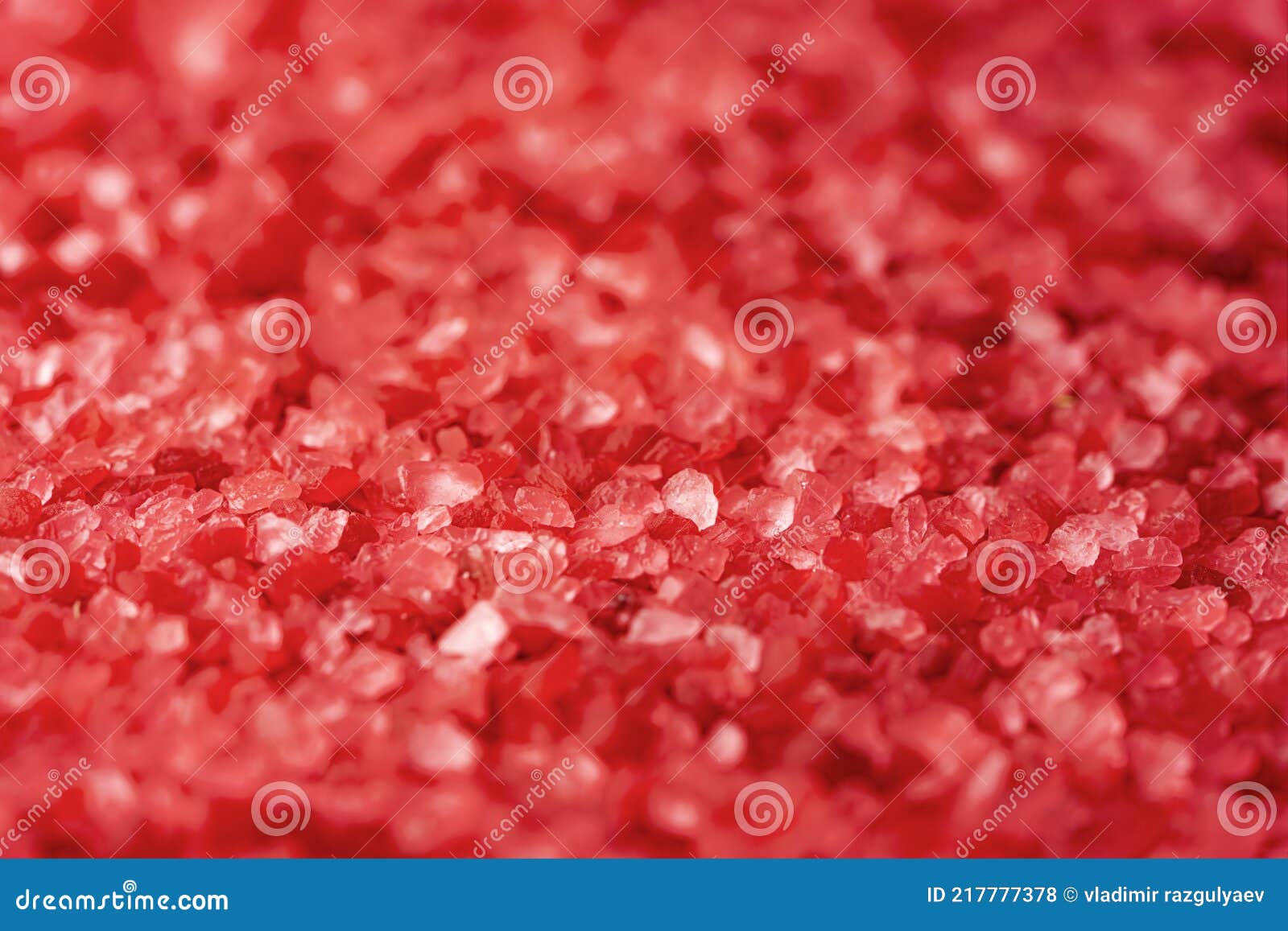 The Background in the Blur is Red Salt Crystals. Stone Structure Close ...