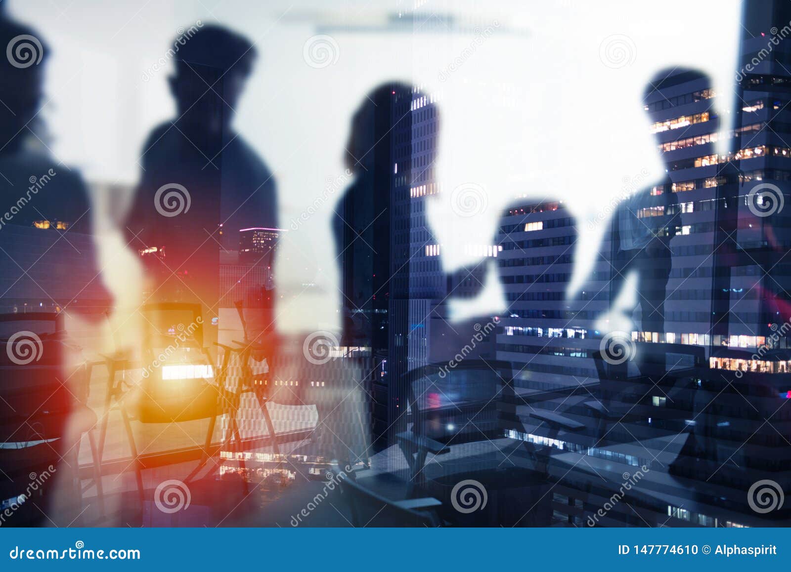 Background of Business People that Work during Night Stock Photo ...