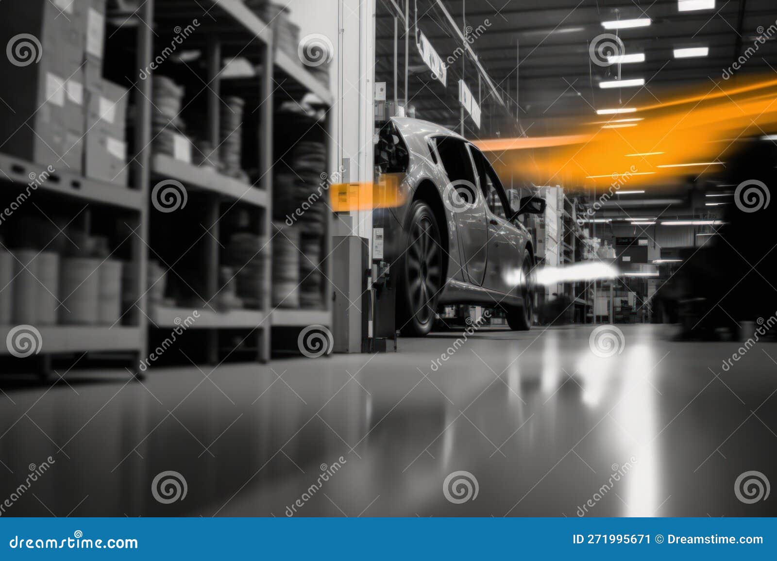 Background that is Blurred, Factory Store Stock Illustration ...