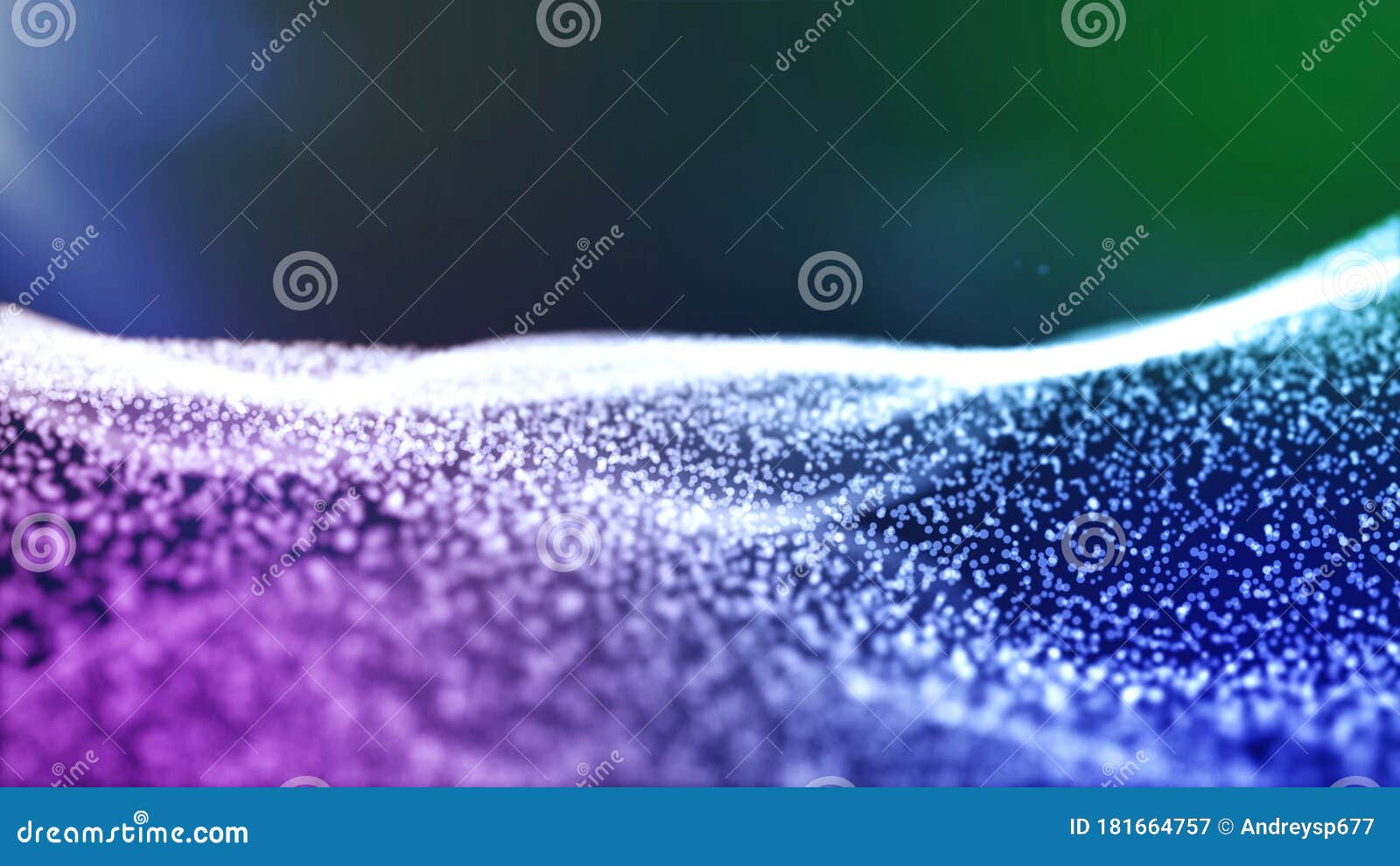 Background of Blurry Particles in the Form of a Wave Stock Illustration ...