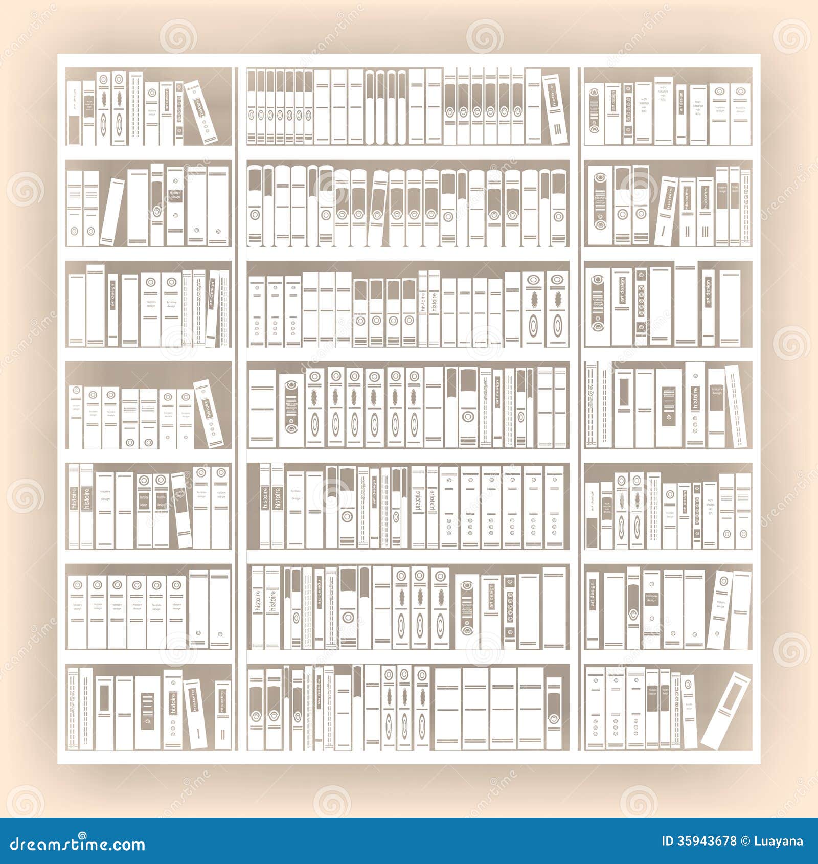 Background with bookcase stock illustration. Illustration of knowing ...