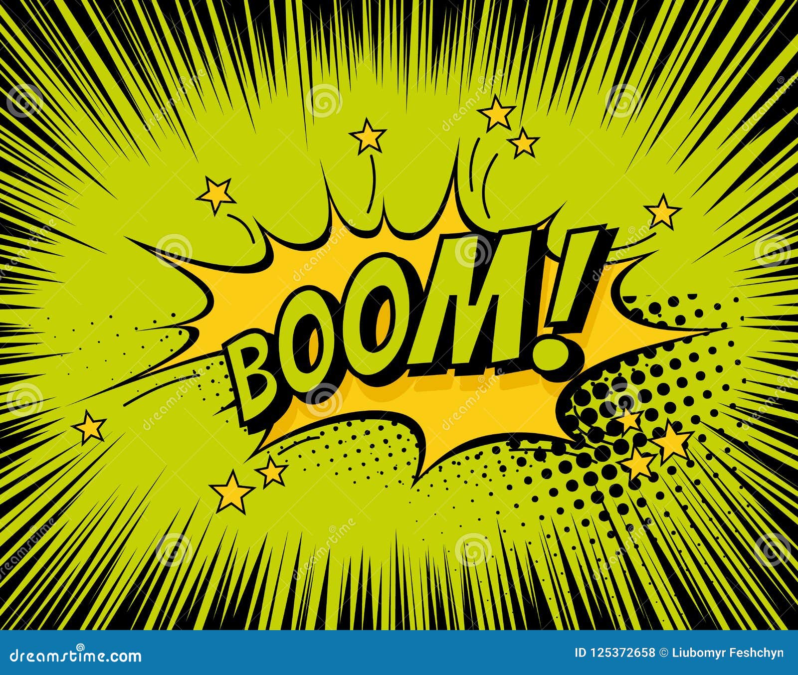 Background with Boom Comic Book Explosion Vector Design Background ...