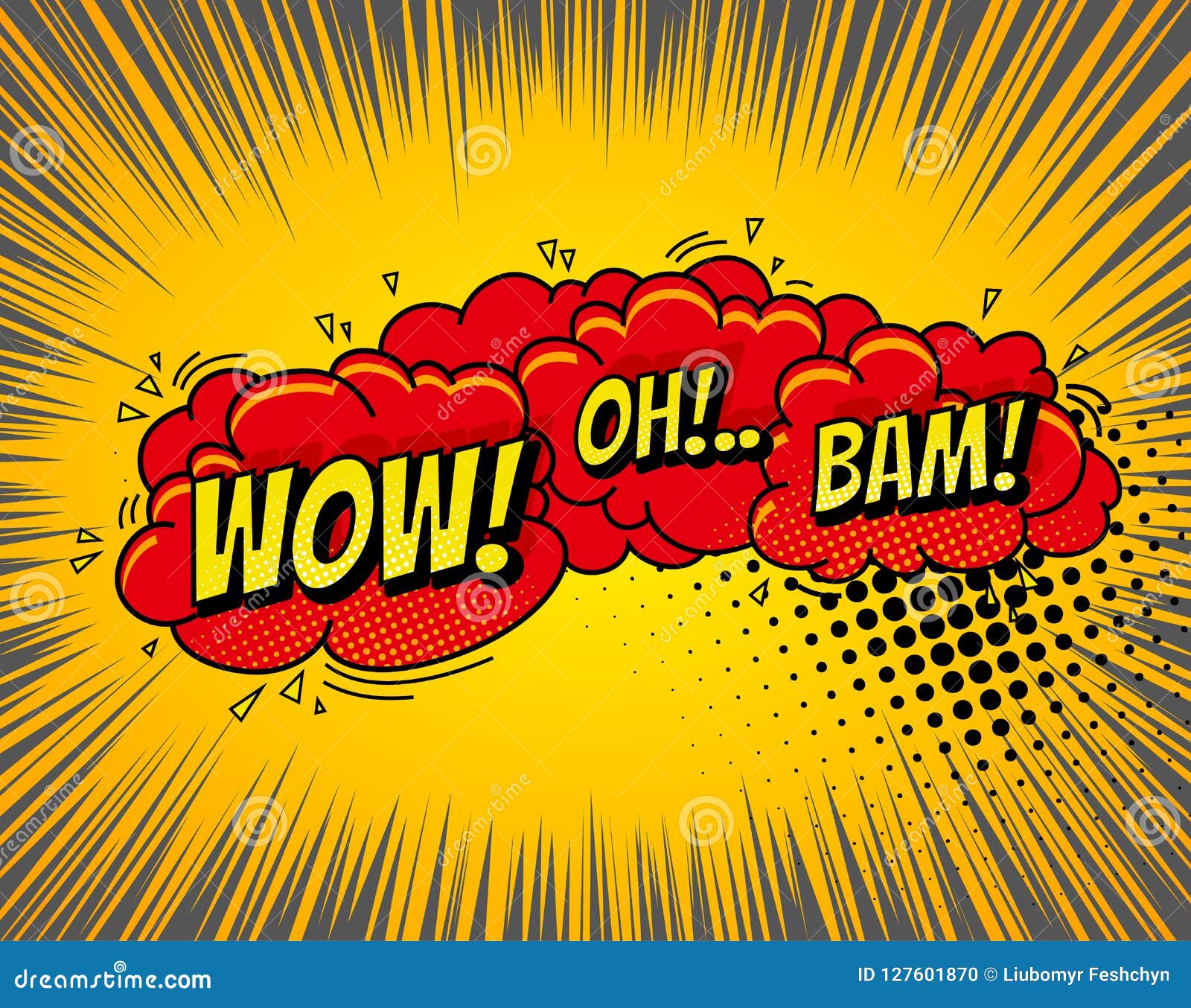 Background with Boom Comic Book Explosion Vector Design Background ...