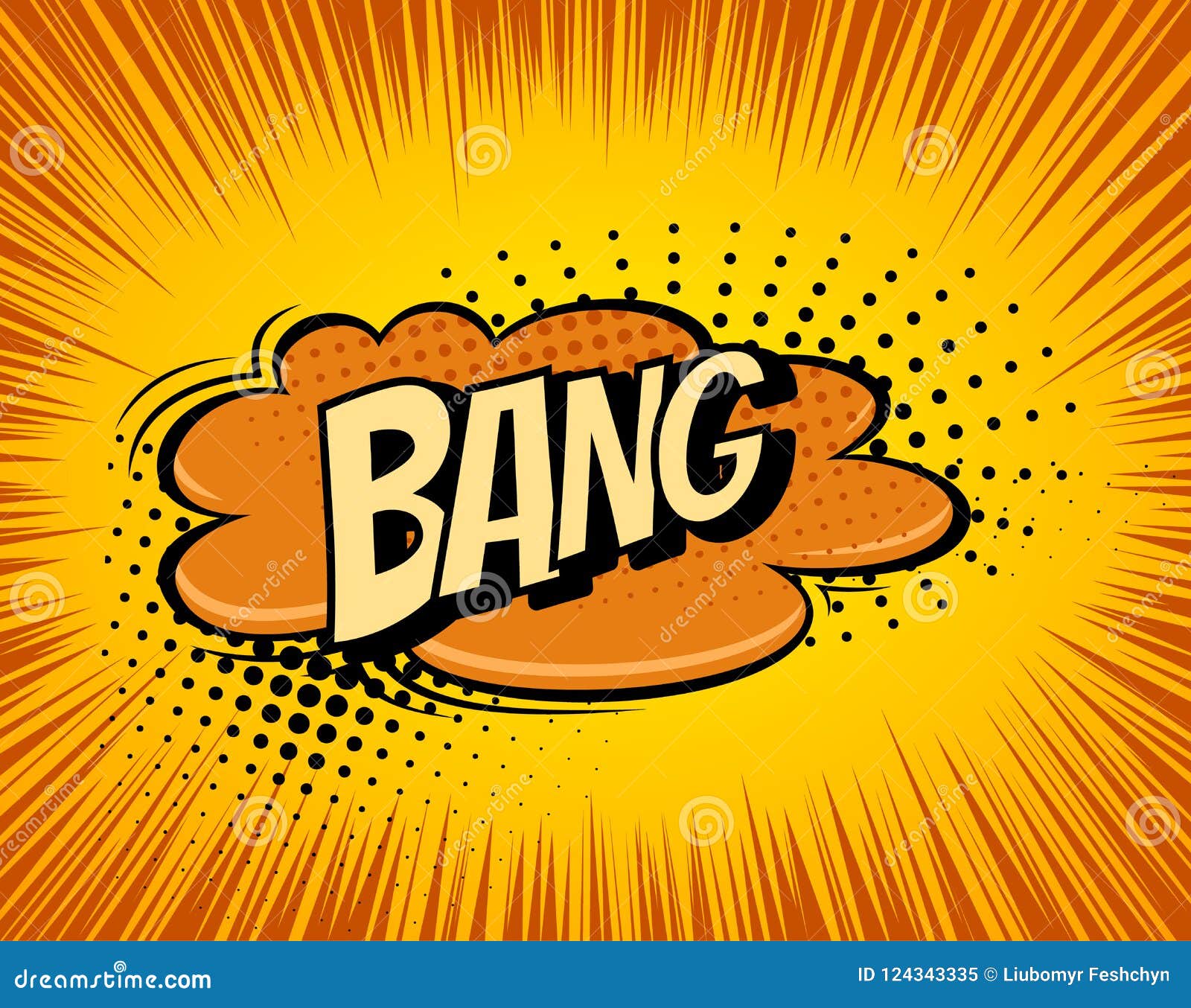 Background with Boom Comic Book Explosion Vector Design Pattern Stock ...