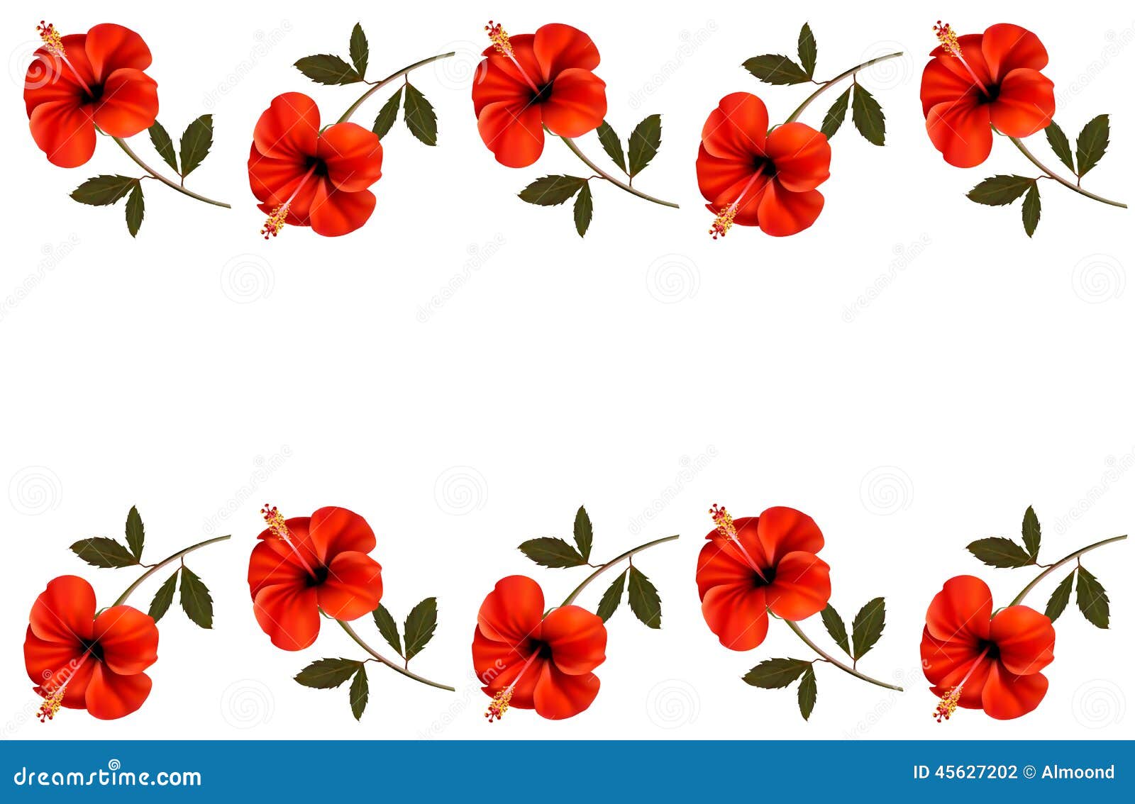 Red Flowers Borders Design