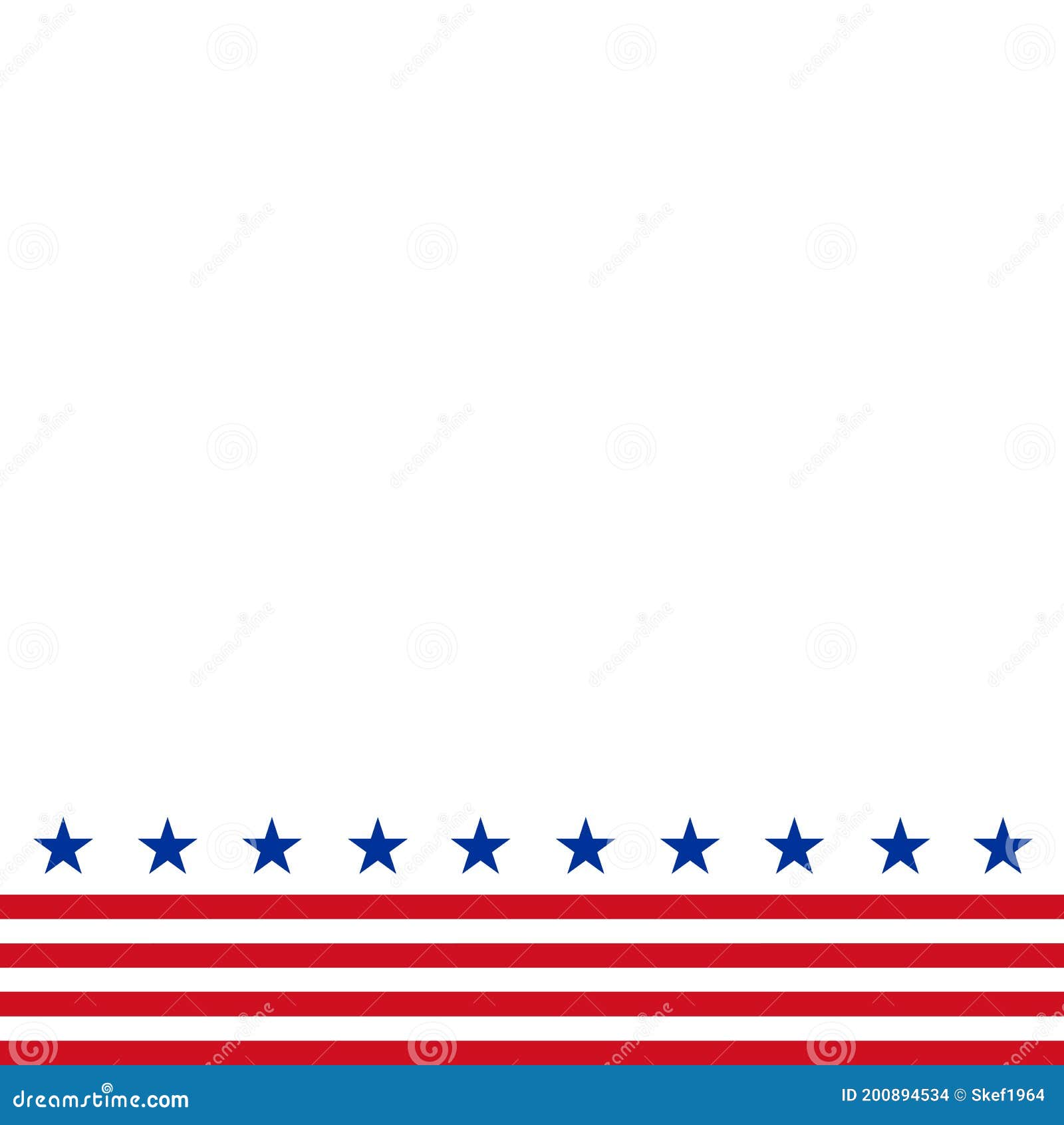 American Flag Symbols Border Banner Poster Stock Vector - Illustration ...