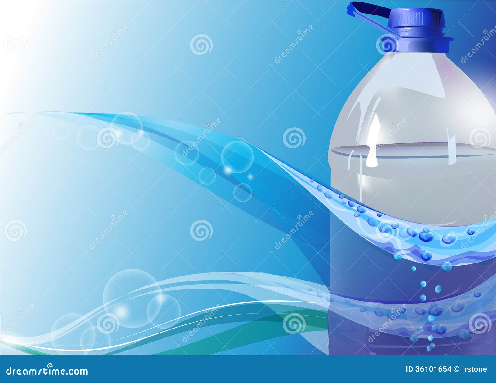 Background with Bottle of Water Stock Vector - Illustration of ...