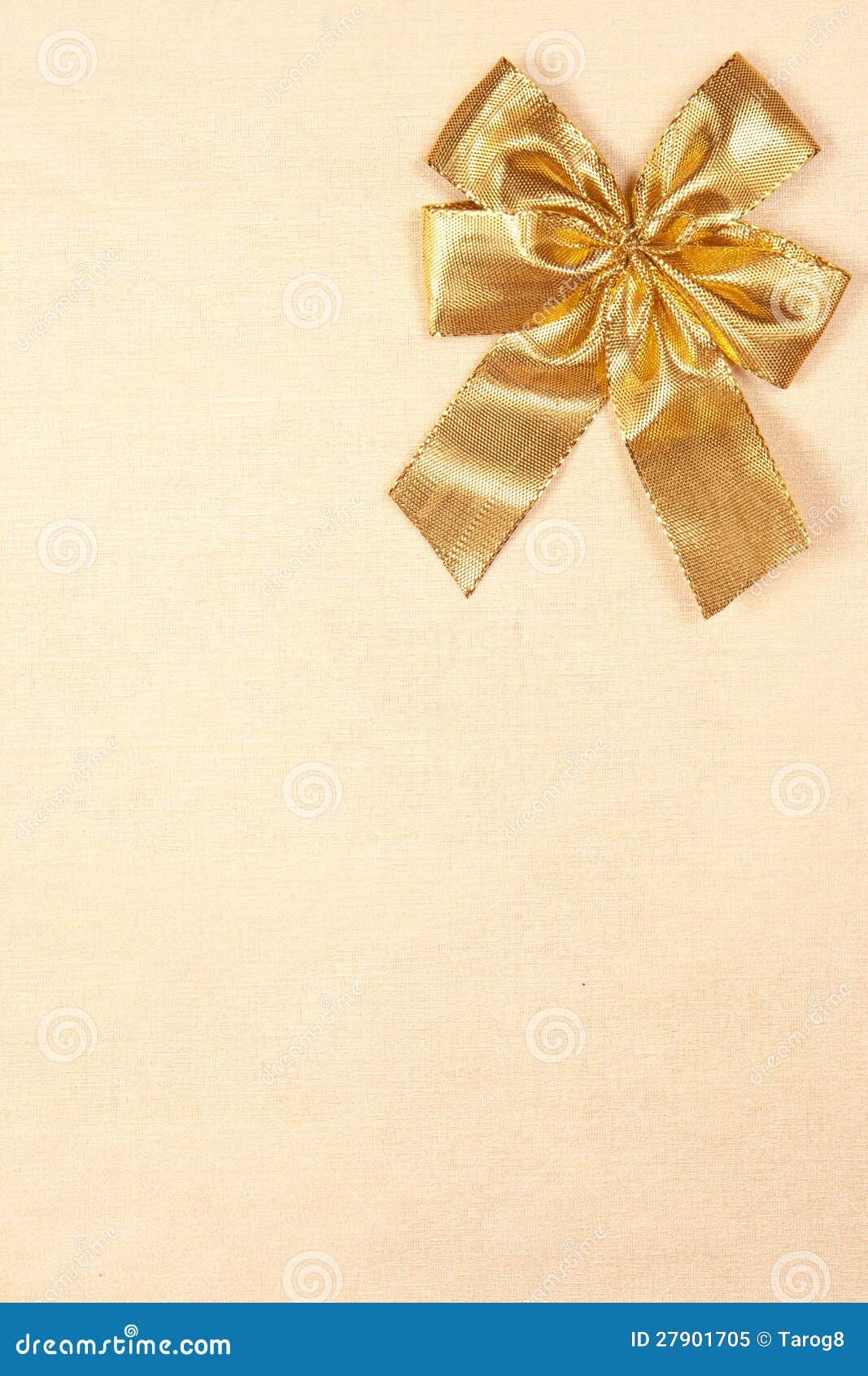 Background with a Bow on Gold Stock Image - Image of empty, letter ...