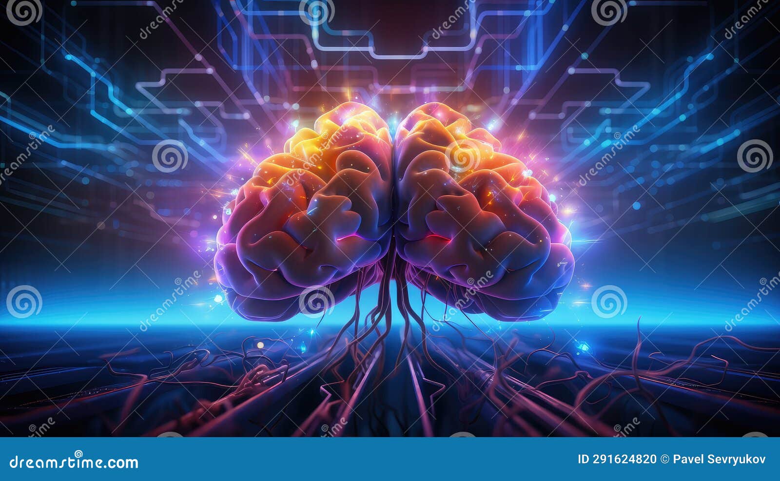 Background Brain Synapse Scan Stock Illustration - Illustration of ...