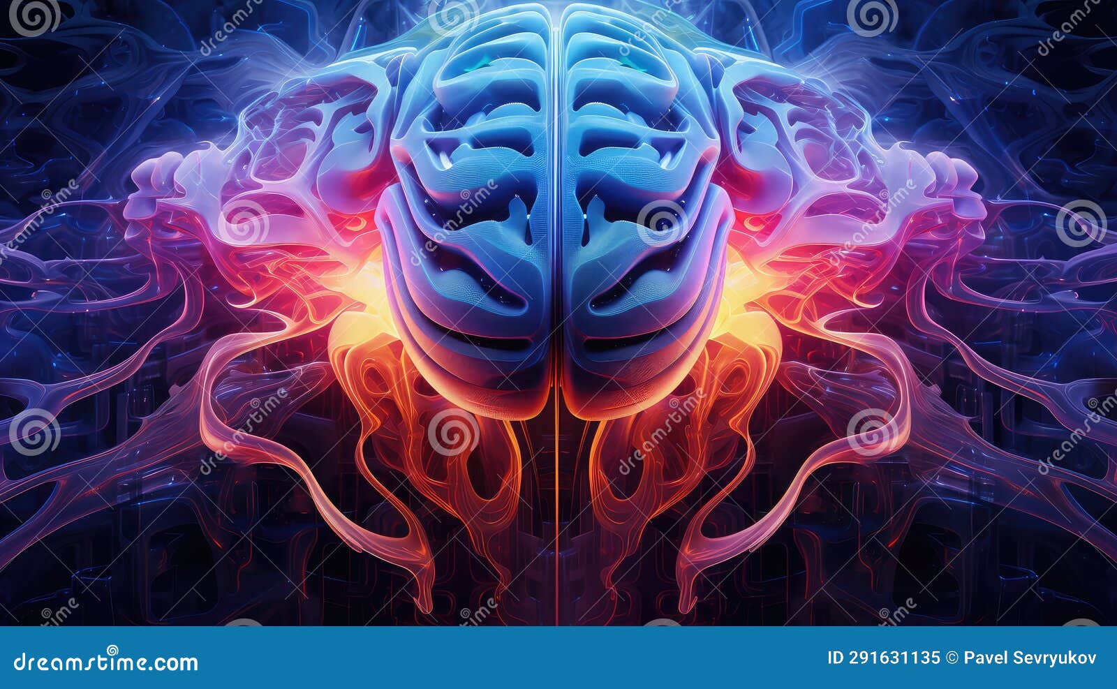 Background Brain Synapse Scan Stock Illustration - Illustration of ...