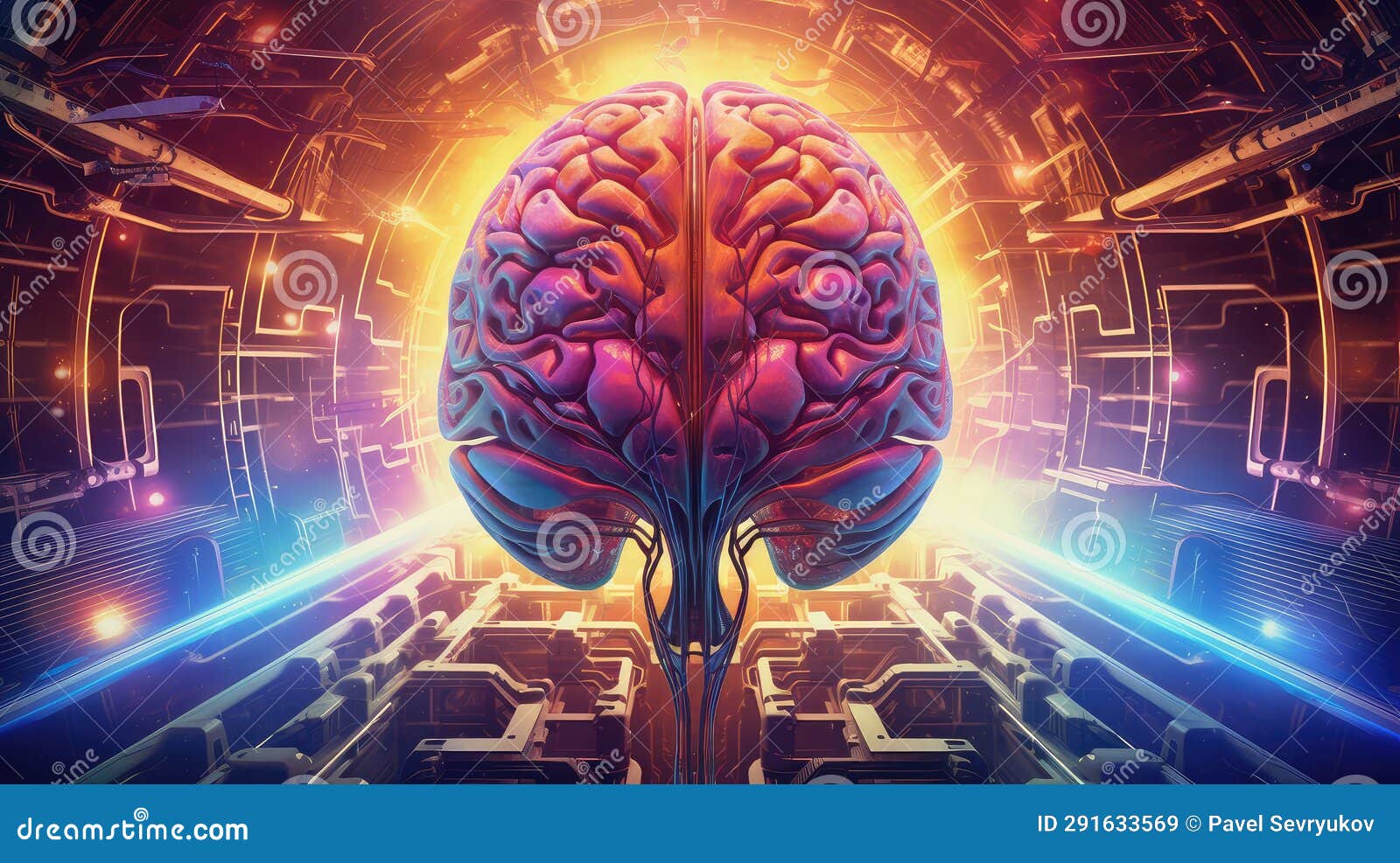 Background Brain Synapse Scan Stock Illustration - Illustration of ...