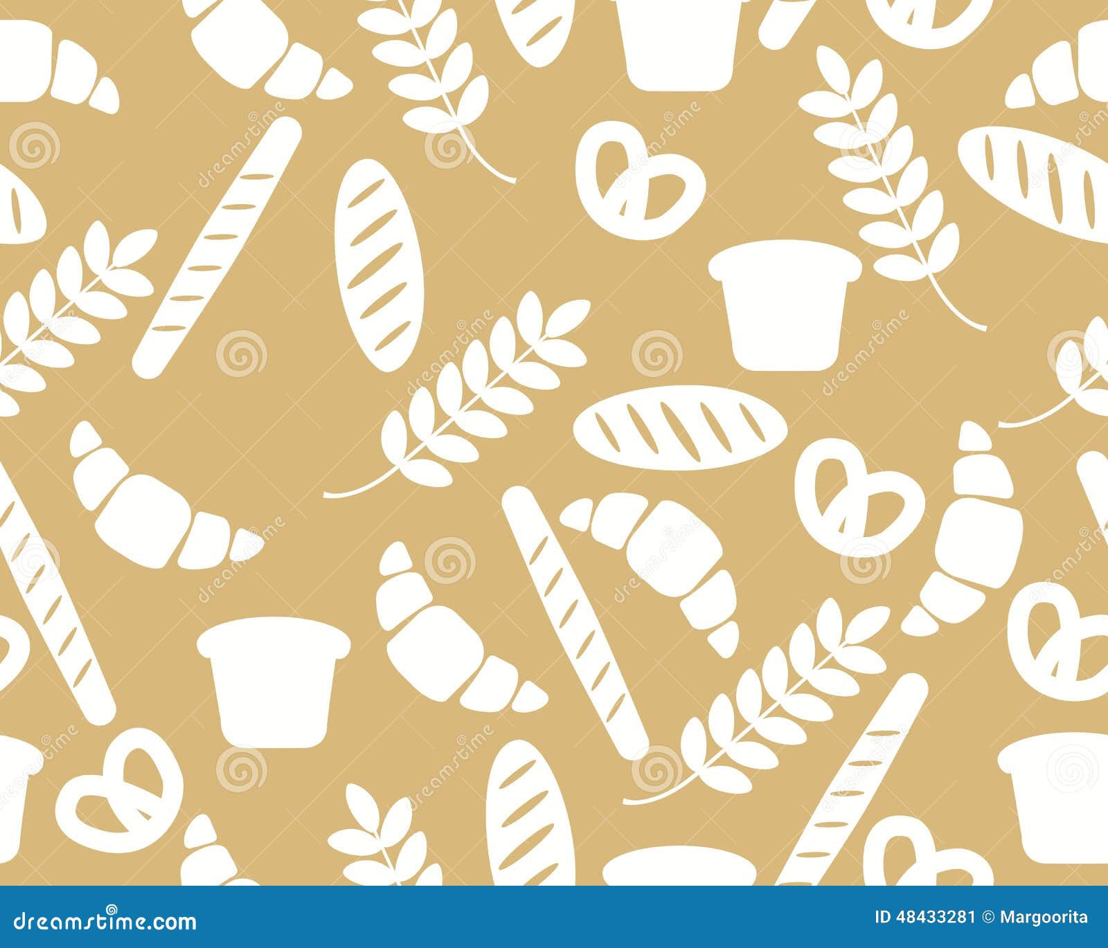 Background with Bread and Croissant Stock Vector - Illustration of flat ... Background with Bread and Croissant Stock Vector - Illustration of flat ...