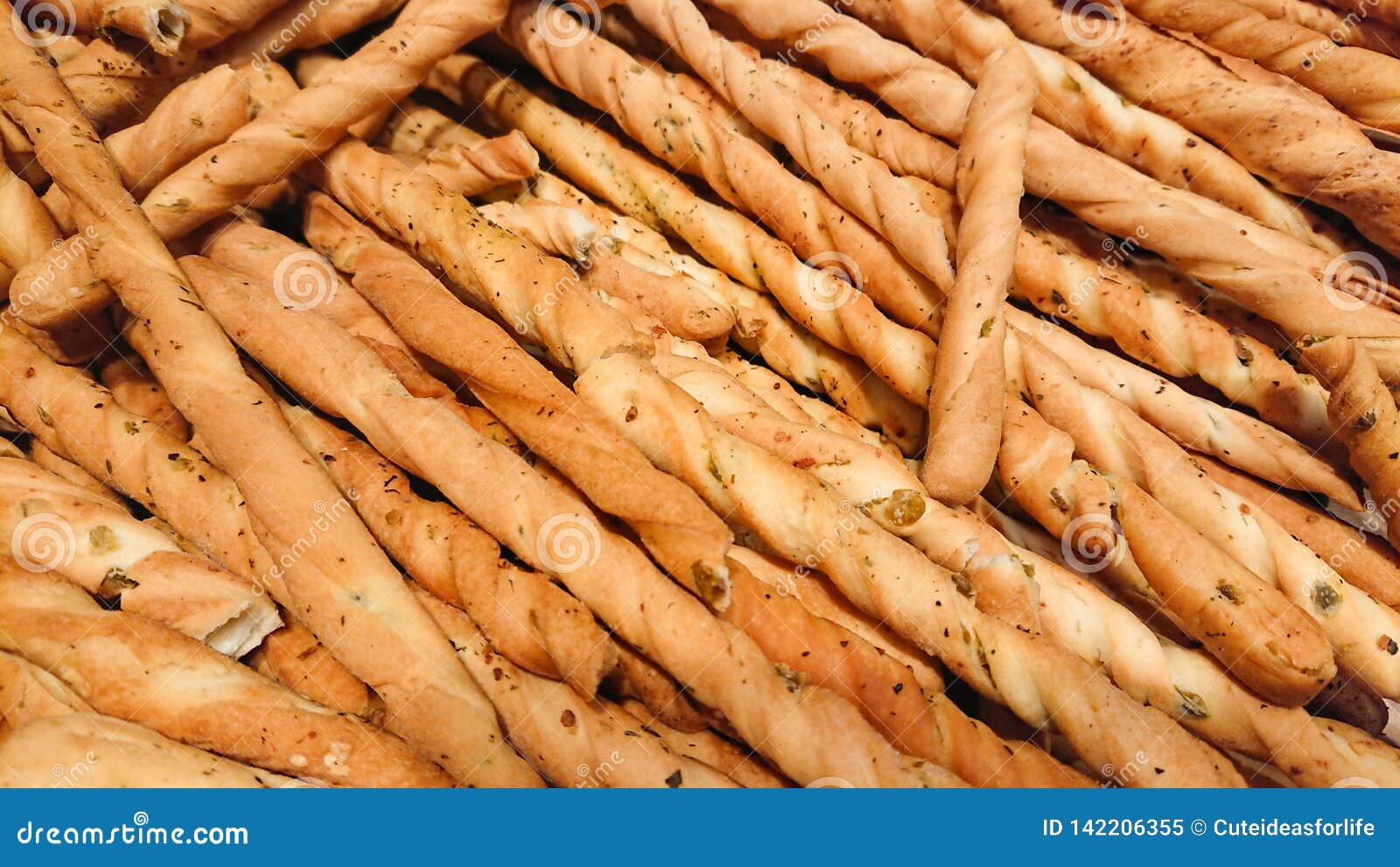Background of Breadsticks or Grissini with Seeds Stock Image - Image of ...
