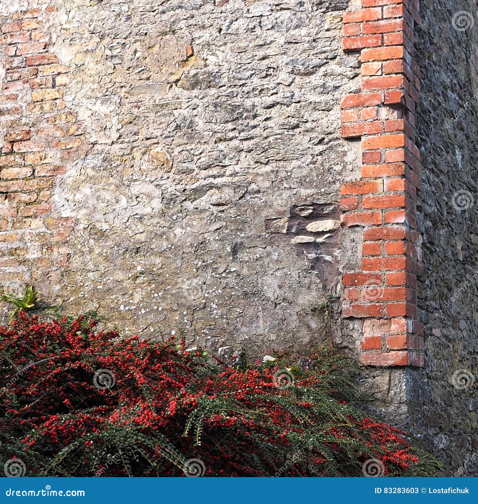 Background of Brick and Mortar Wall Stock Image - Image of historic ...