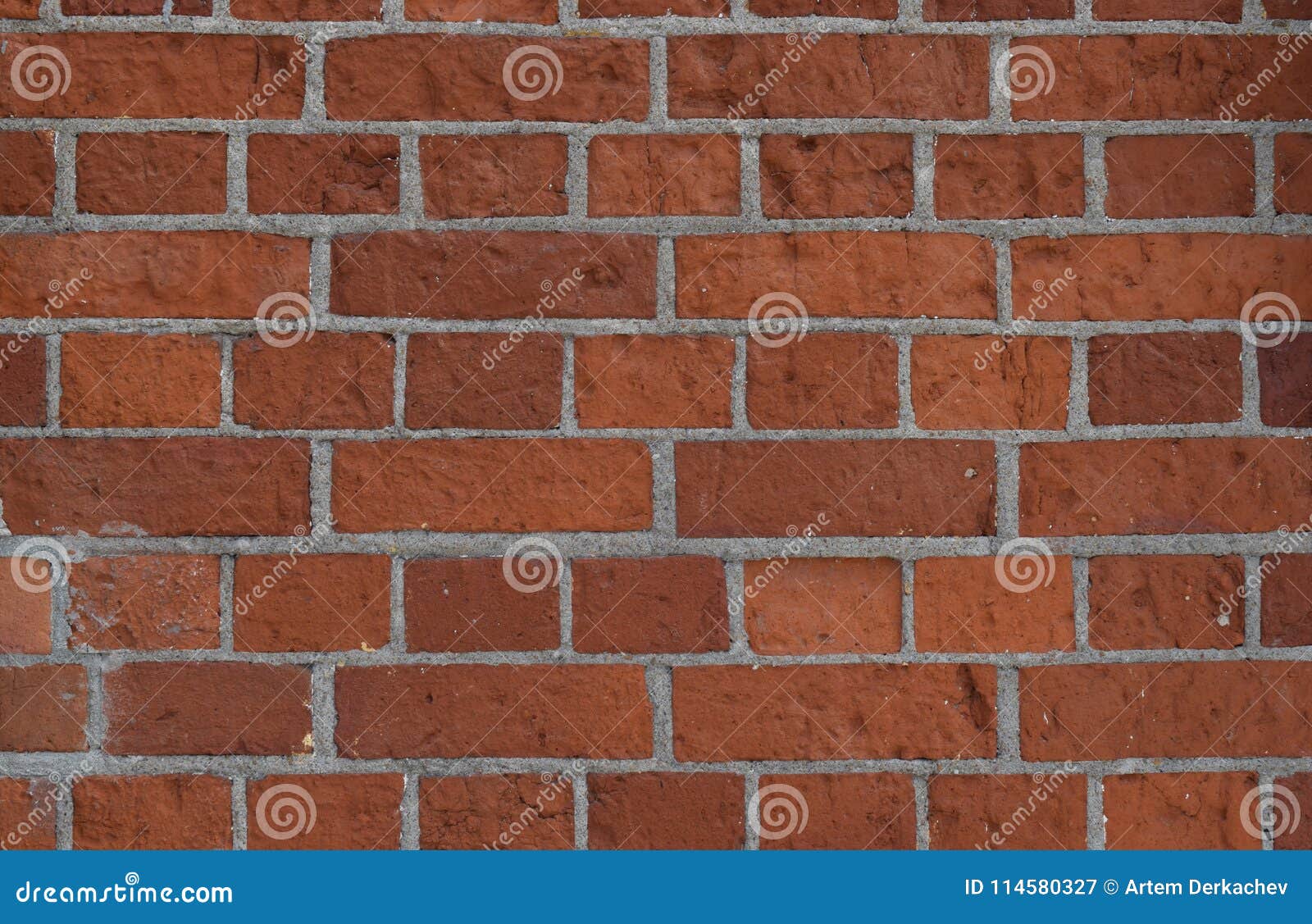 Old Wall of Bright Red Brick Stock Image - Image of material ...