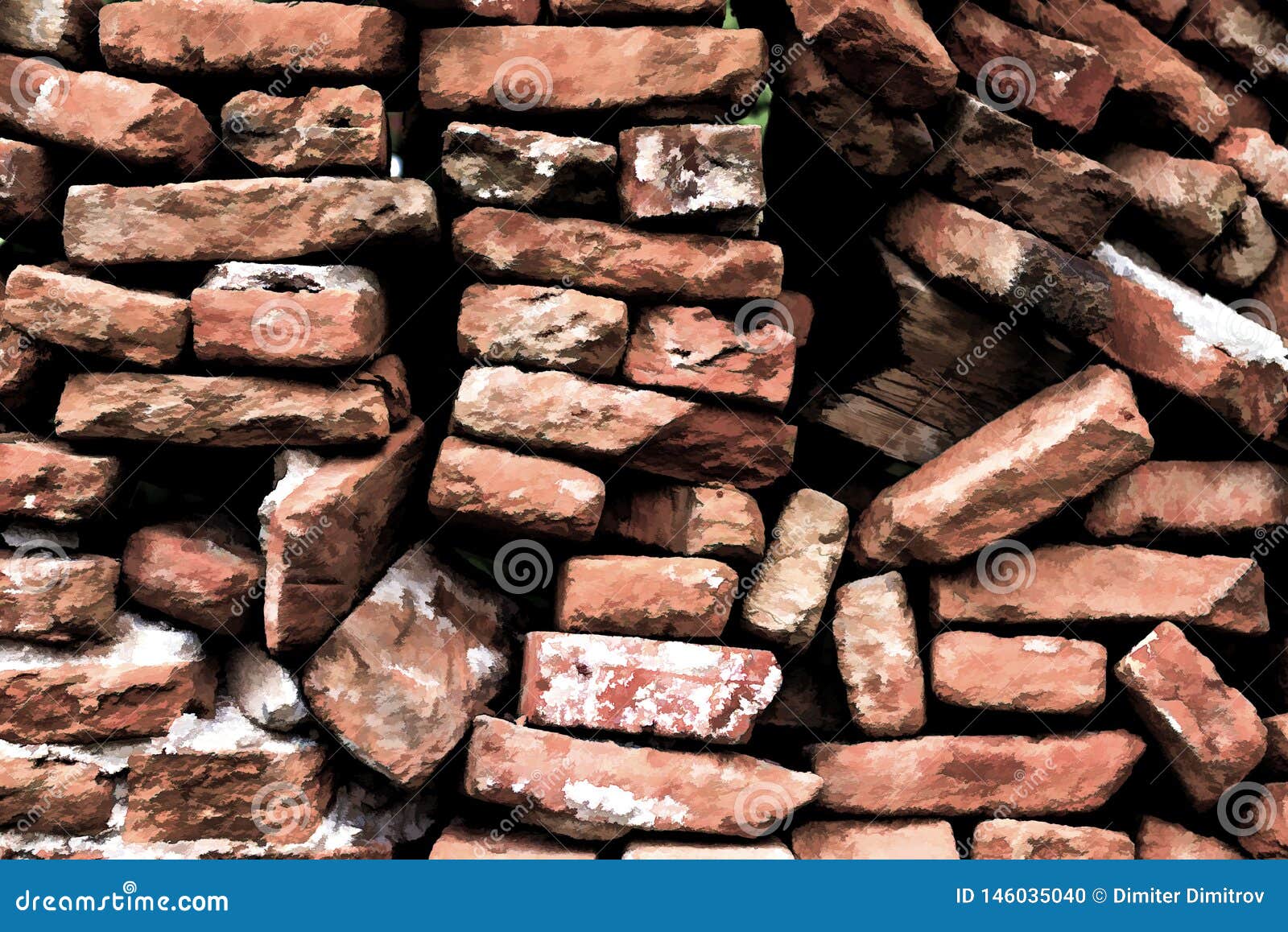 Background of Brick Wall Texture with Animated Effect Stock ...