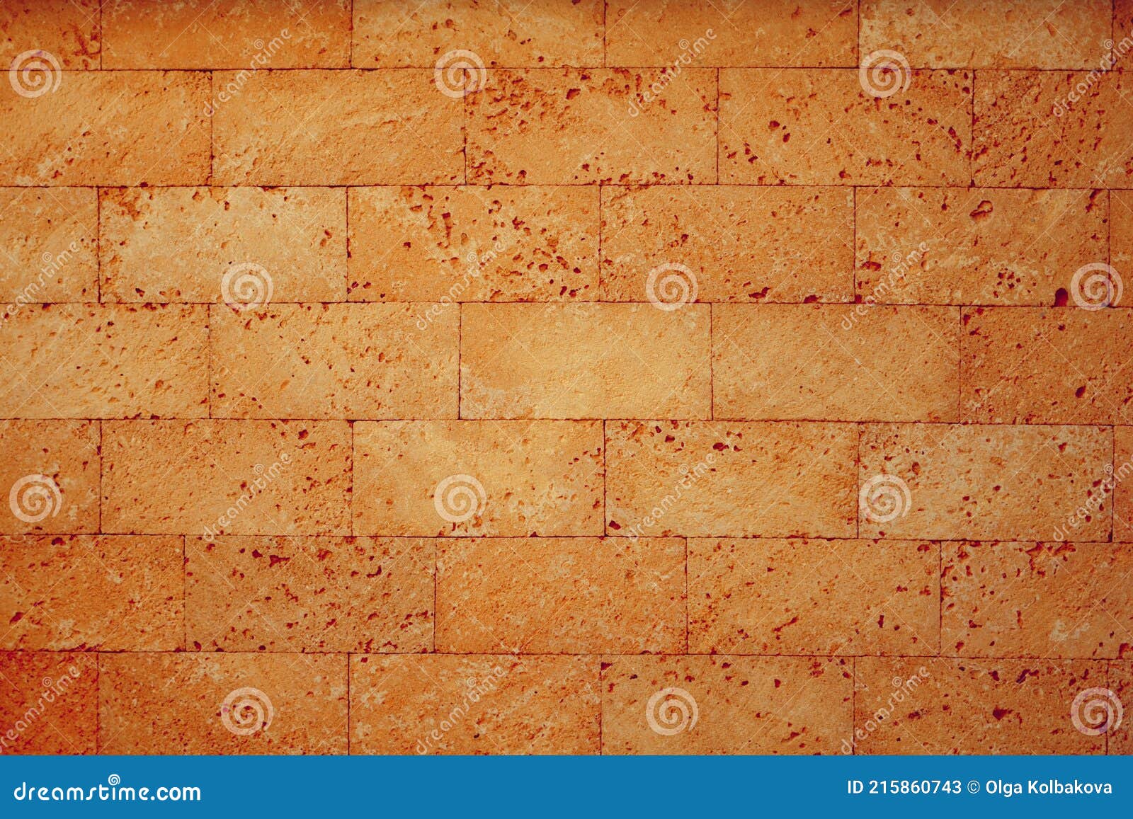 Block Wall Texture Orange Color Stock Image - Image of obsolete, white ...
